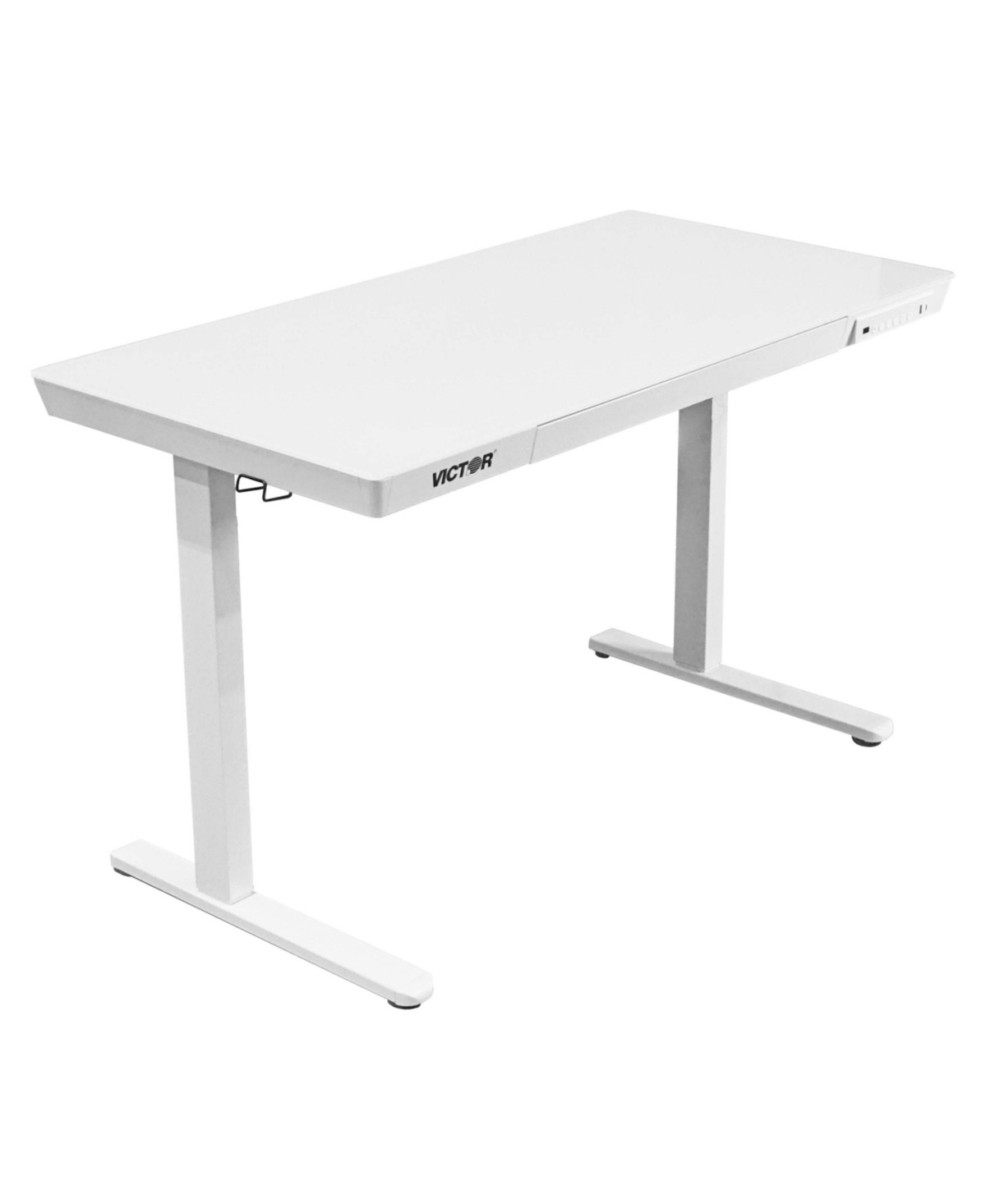 Click here for Victor Hi Rise Standing Desk with Drawer  White Gl... prices