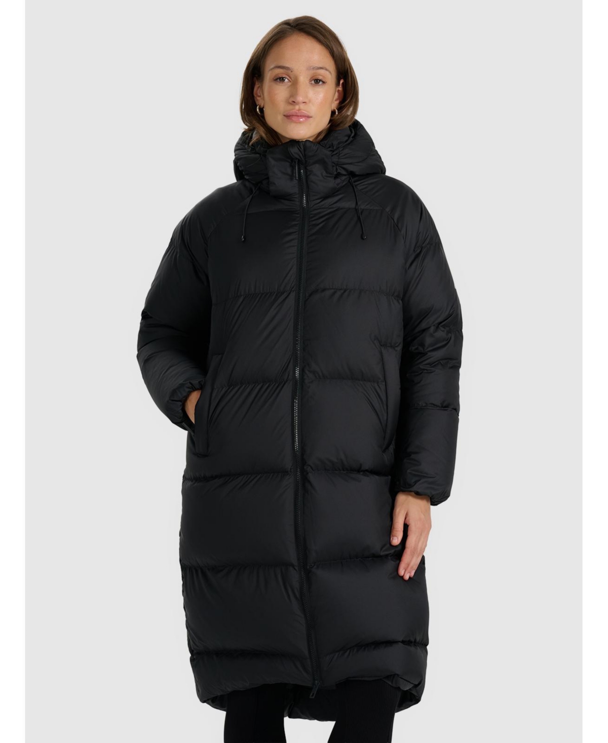 Click here for 4F Womens natural-filled down coat - black prices