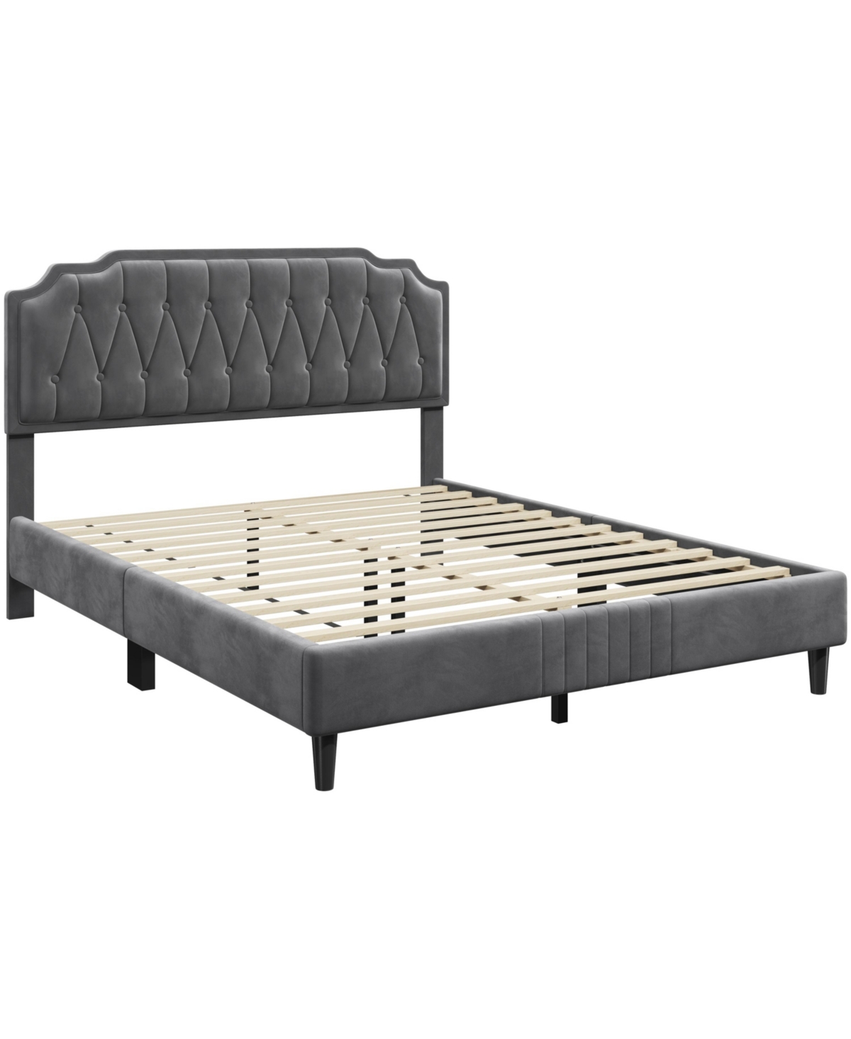 Click here for Yaheetech Upholstered Bed Frame with Wooden Slat S... prices
