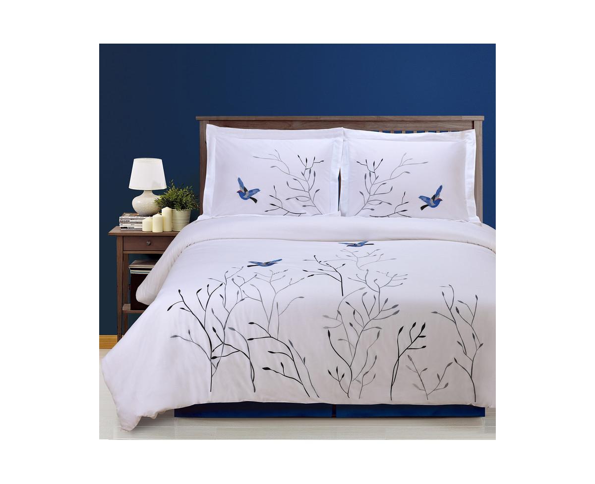 Click here for Superior Swallow Cotton 3-Piece Duvet Cover Set  K... prices