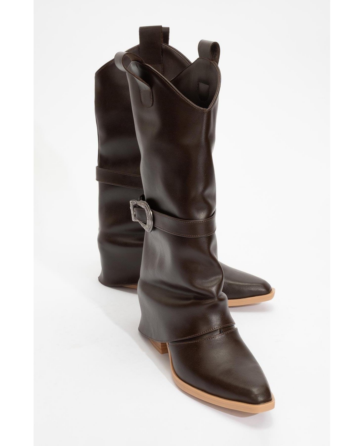 Click here for Prologue Shoes Womens Okus Buckle Block Heel Boot... prices