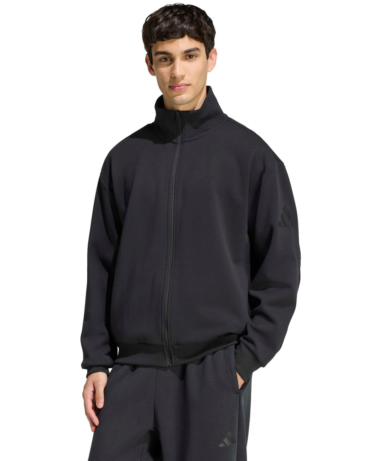 Click here for adidas Mens Soft Lux Zipper Track Sweatshirt - Bla... prices