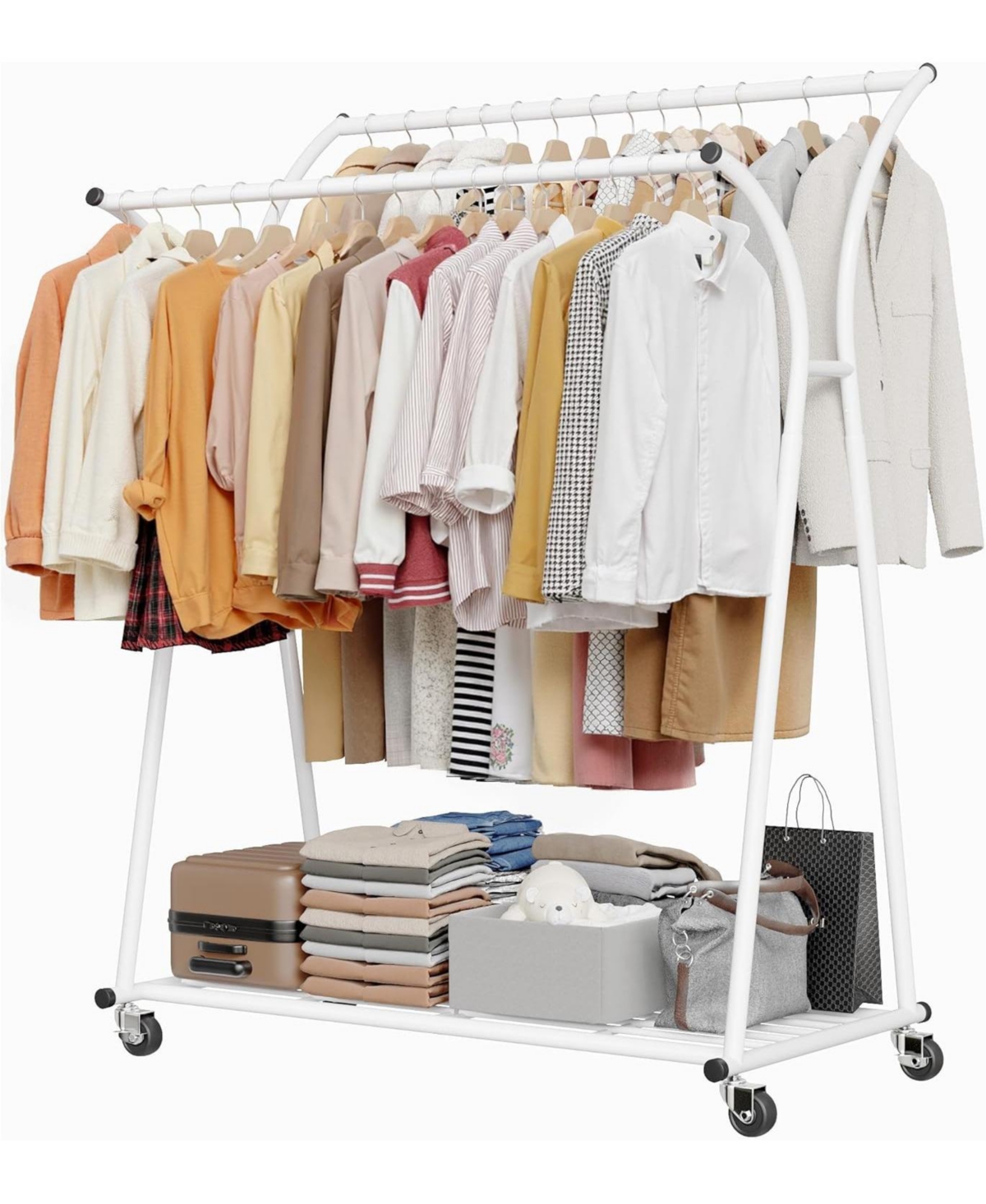 Click here for Raybee Heavy Duty Portable Double Rod Clothes Rack... prices