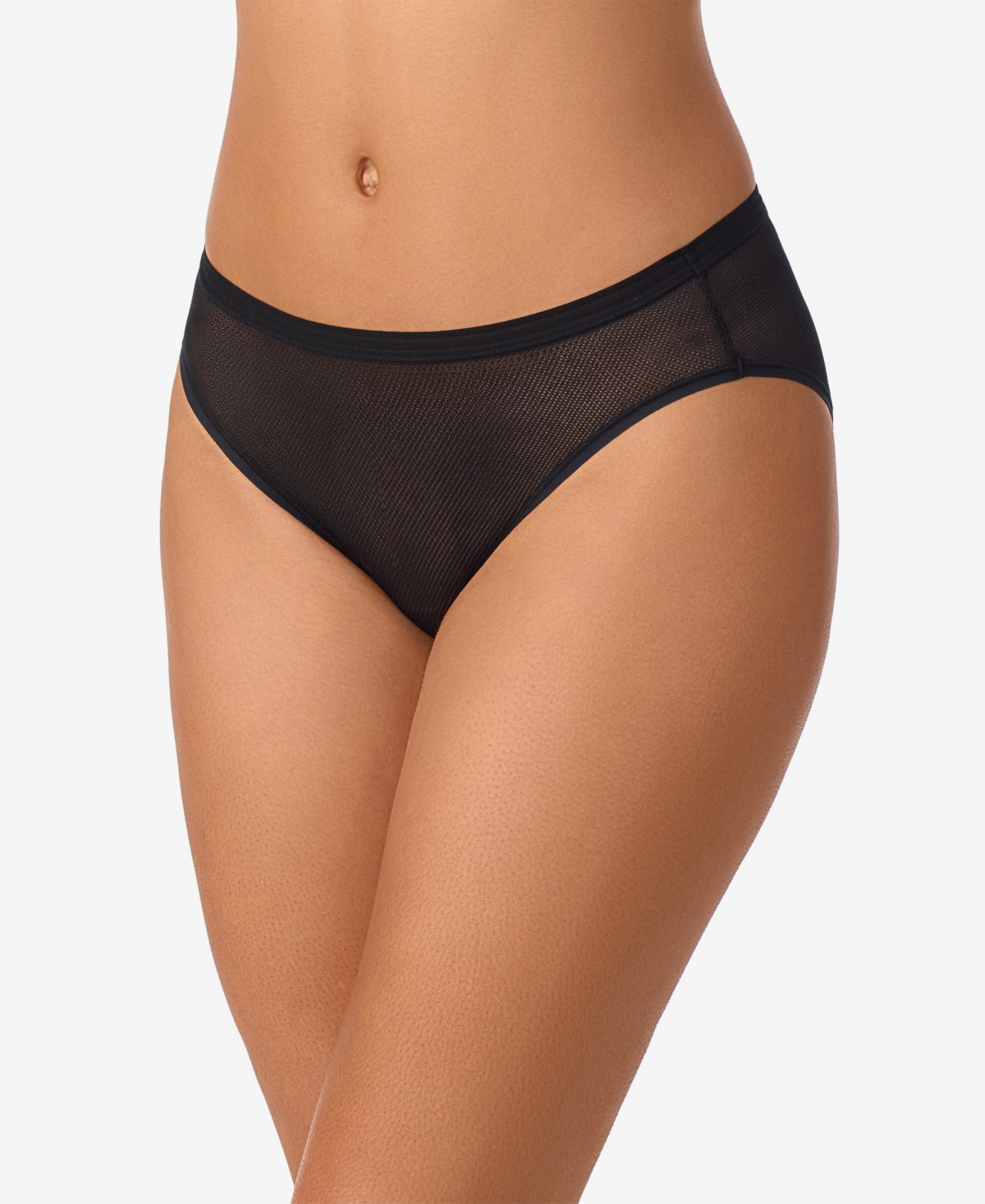 Click here for Dkny Womens Sheer Stripe Bikini - Black prices