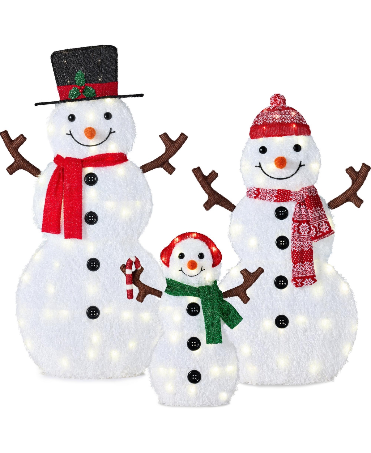 Click here for Best Choice Products 2D Lighted Snowman Family Set... prices