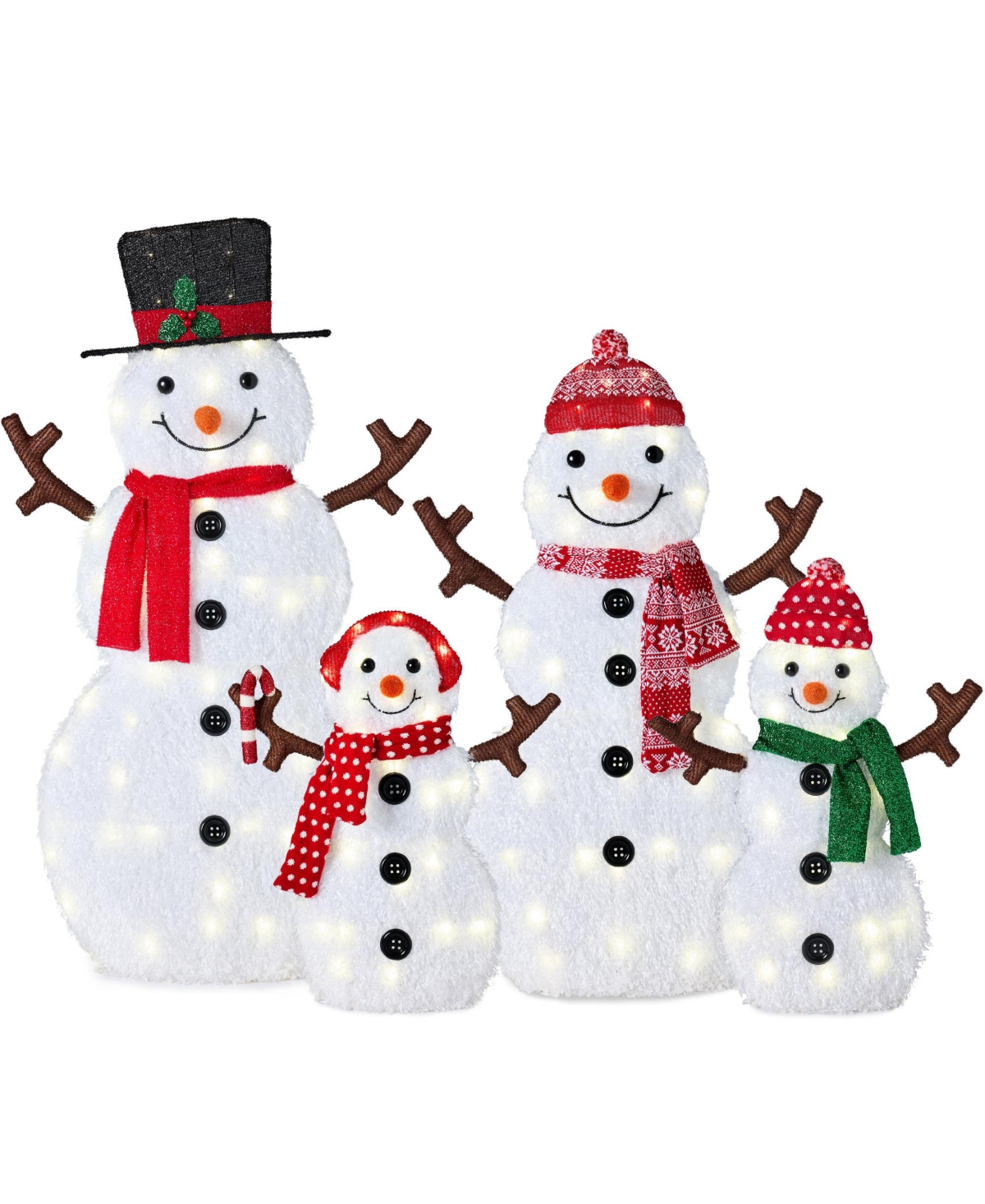 Click here for Best Choice Products 2D Lighted Snowman Family Set... prices