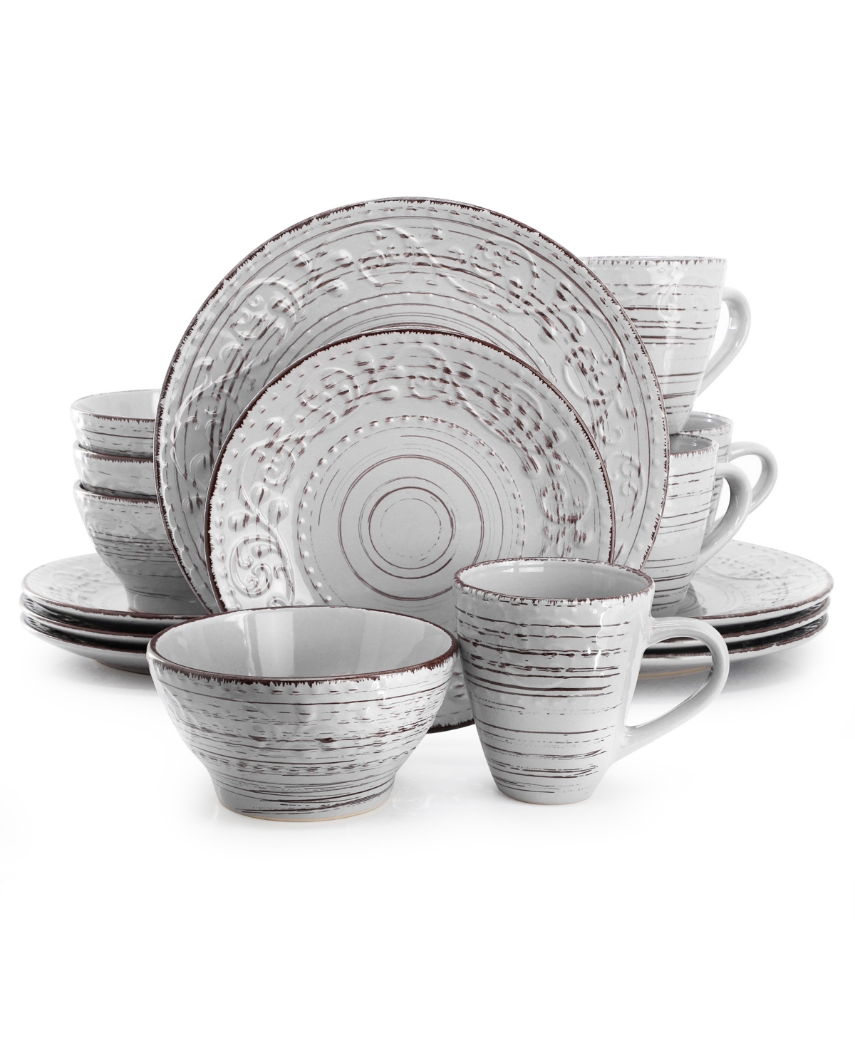 Click here for Elama Malibu 16-Pc. Dinnerware Set  Service For 4... prices
