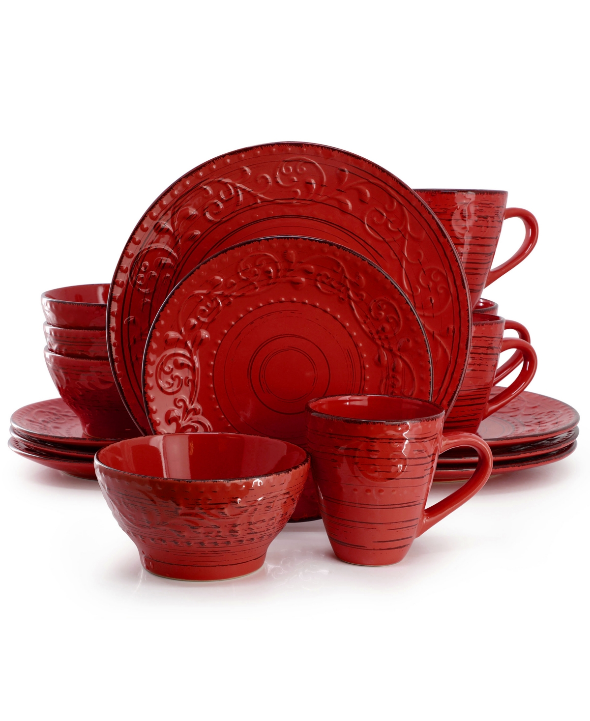 Click here for Elama Malibu 16-Pc. Dinnerware Set  Service For 4... prices