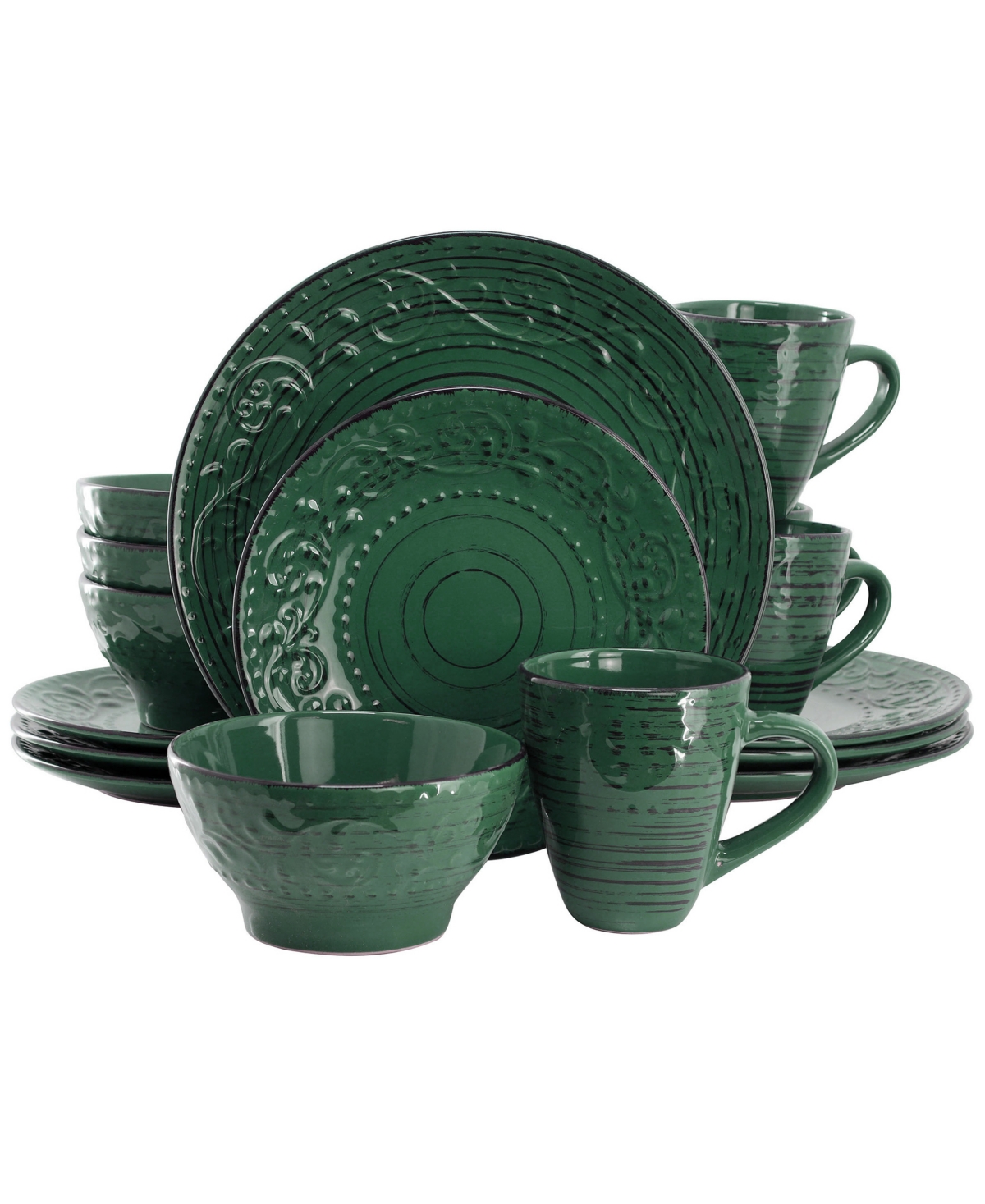 Click here for Elama Malibu 16-Pc. Dinnerware Set  Service For 4... prices
