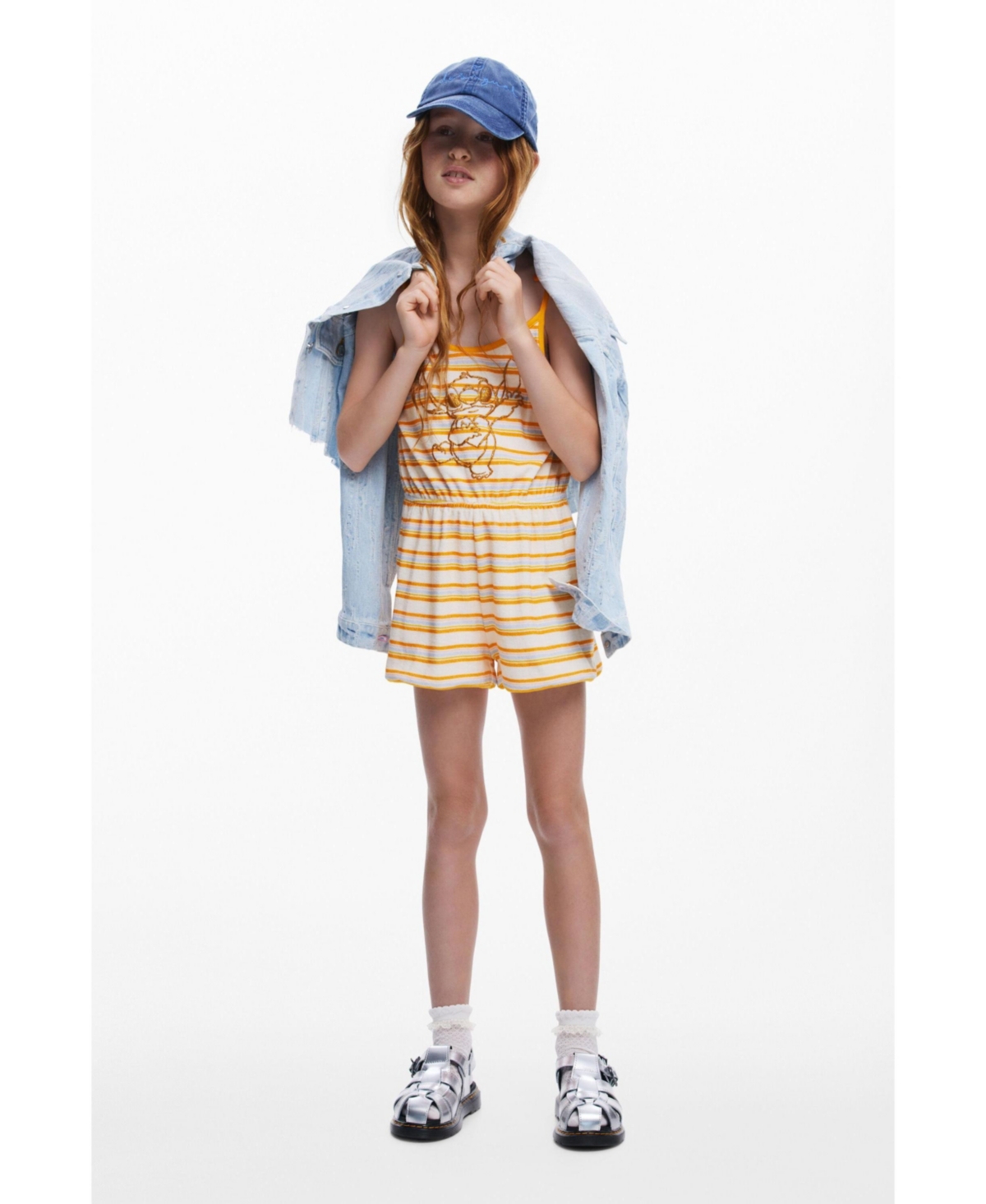 Click here for Desigual Girls Girlss Striped jumpsuit sun - Yello... prices