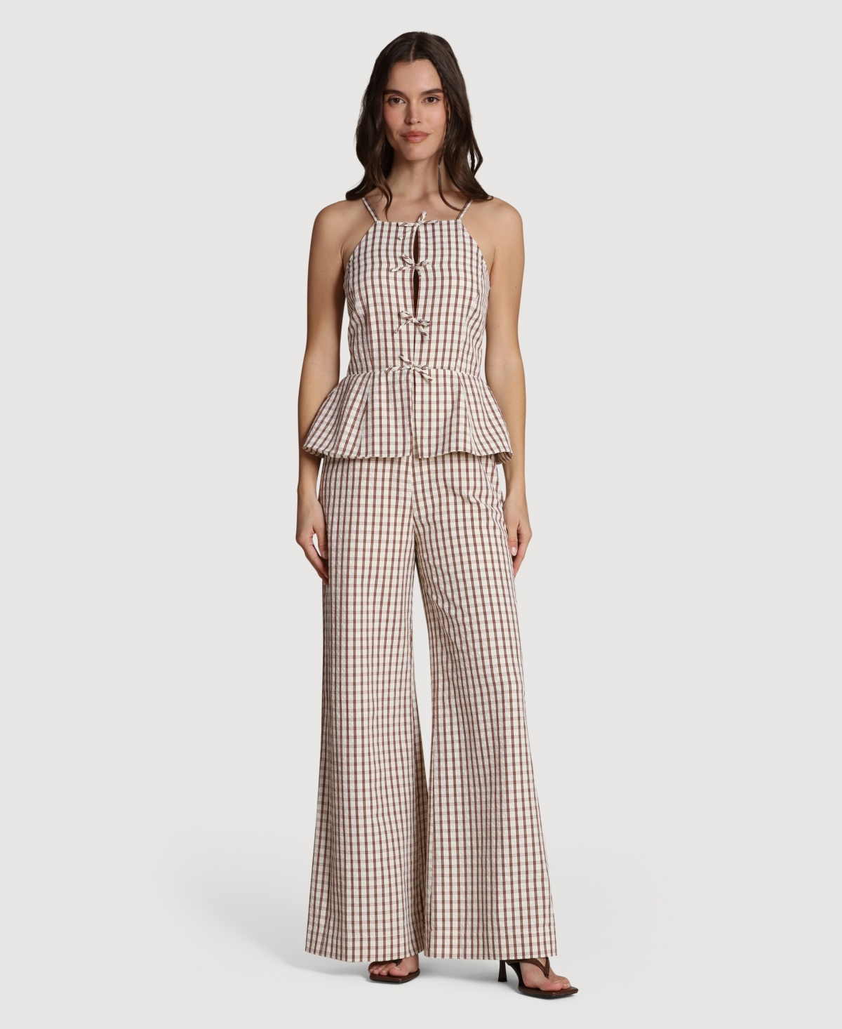 Click here for Avec Les Filles Womens Twofer Square Neck Jumpsuit... prices