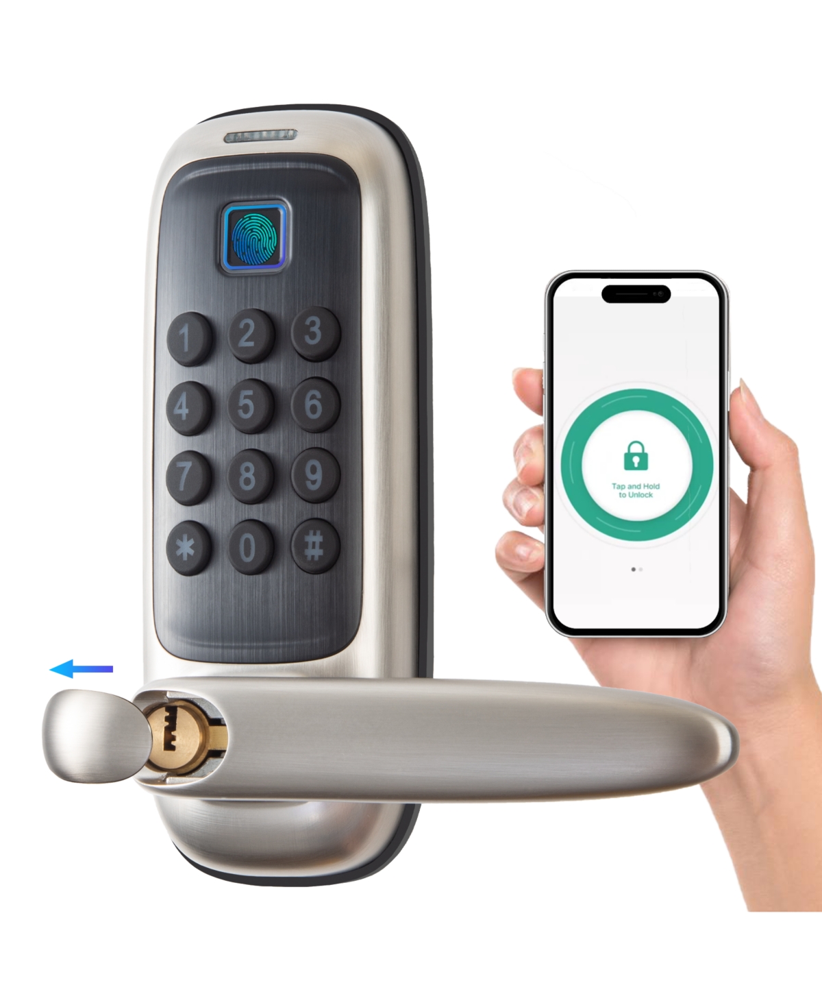 Click here for Zachvo Keyless Smart Lock with Handle Fingerprint... prices