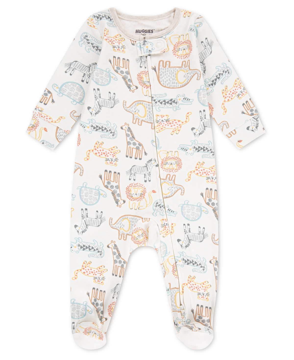 Click here for Huggies Baby Boys Crewneck Footed Coverall - White prices