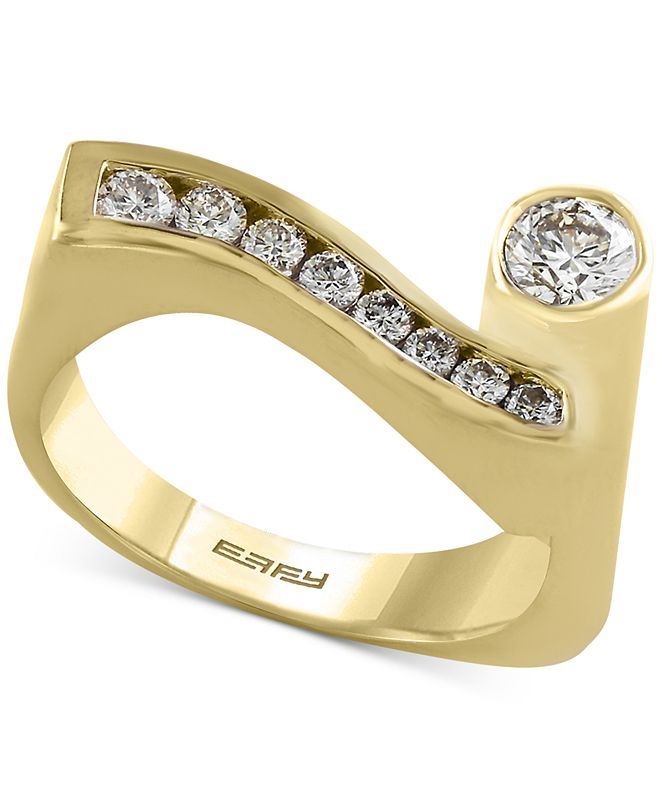 EFFY Collection D'Oro by EFFY® Diamond Ring (1/2 ct. t.w.) in 14k Gold ...