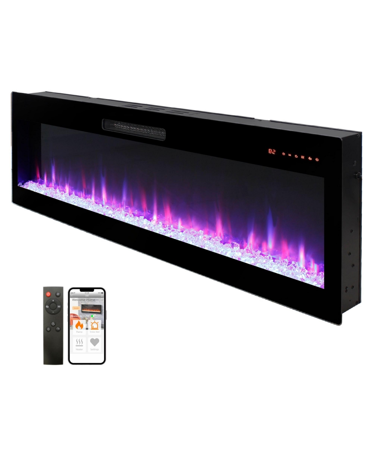 Click here for Clihome Smart 60" WiFi-Enabled Electric Firep... prices