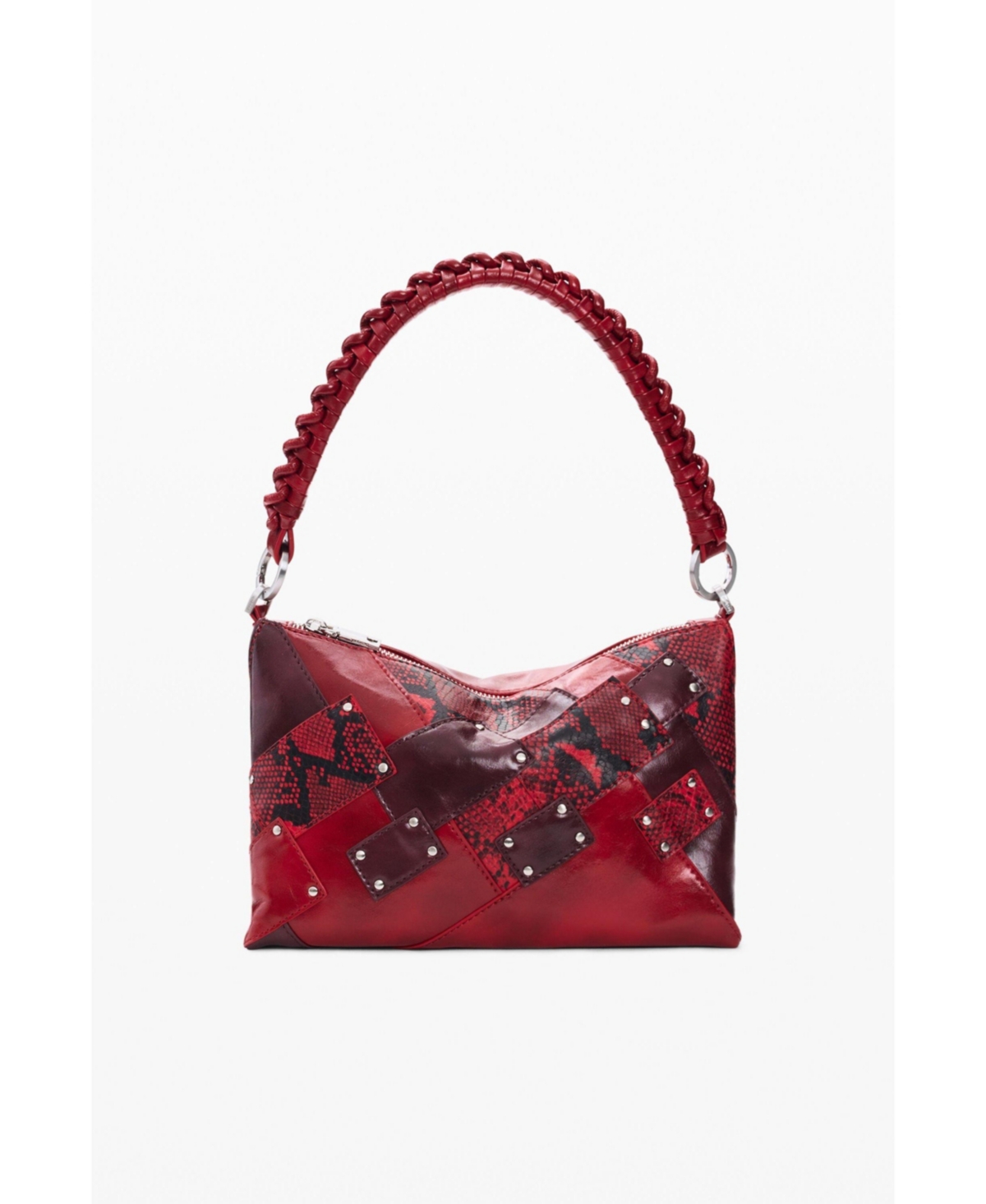 Click here for Desigual Womens Medium square snake bag - Red prices