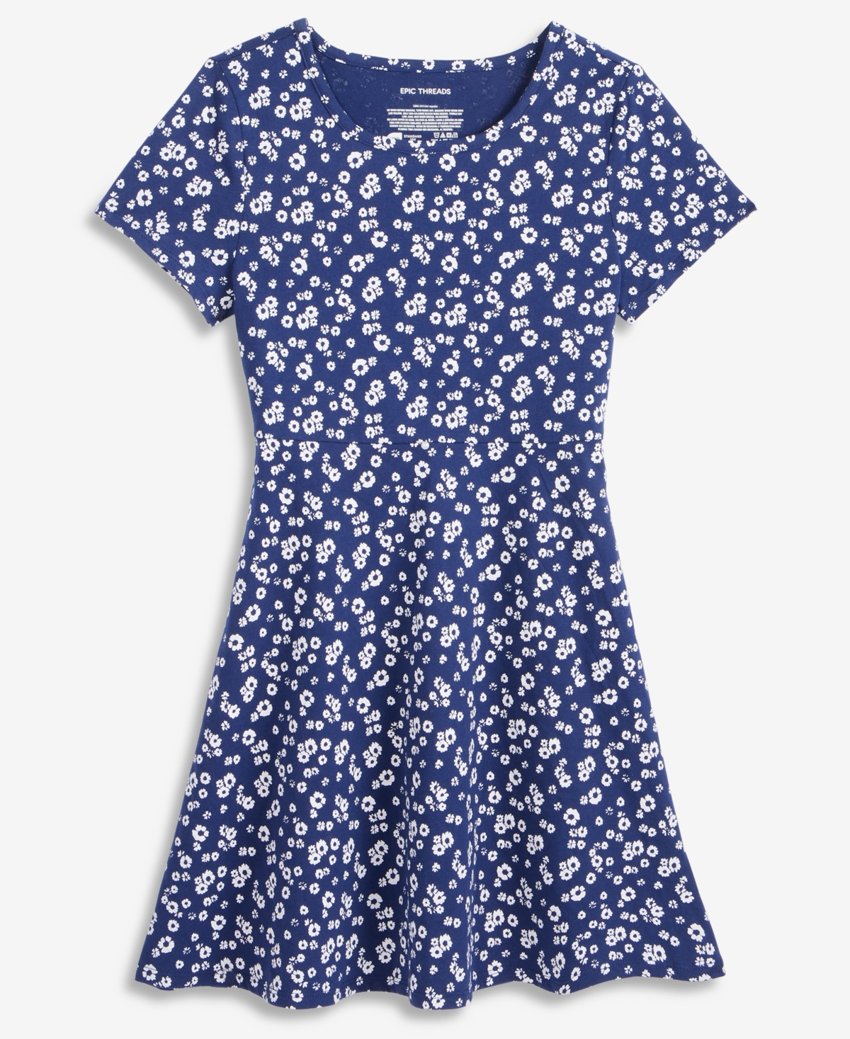 Click here for Epic Threads Girls 5-20 Ditsy Floral-Print Knit Dr... prices