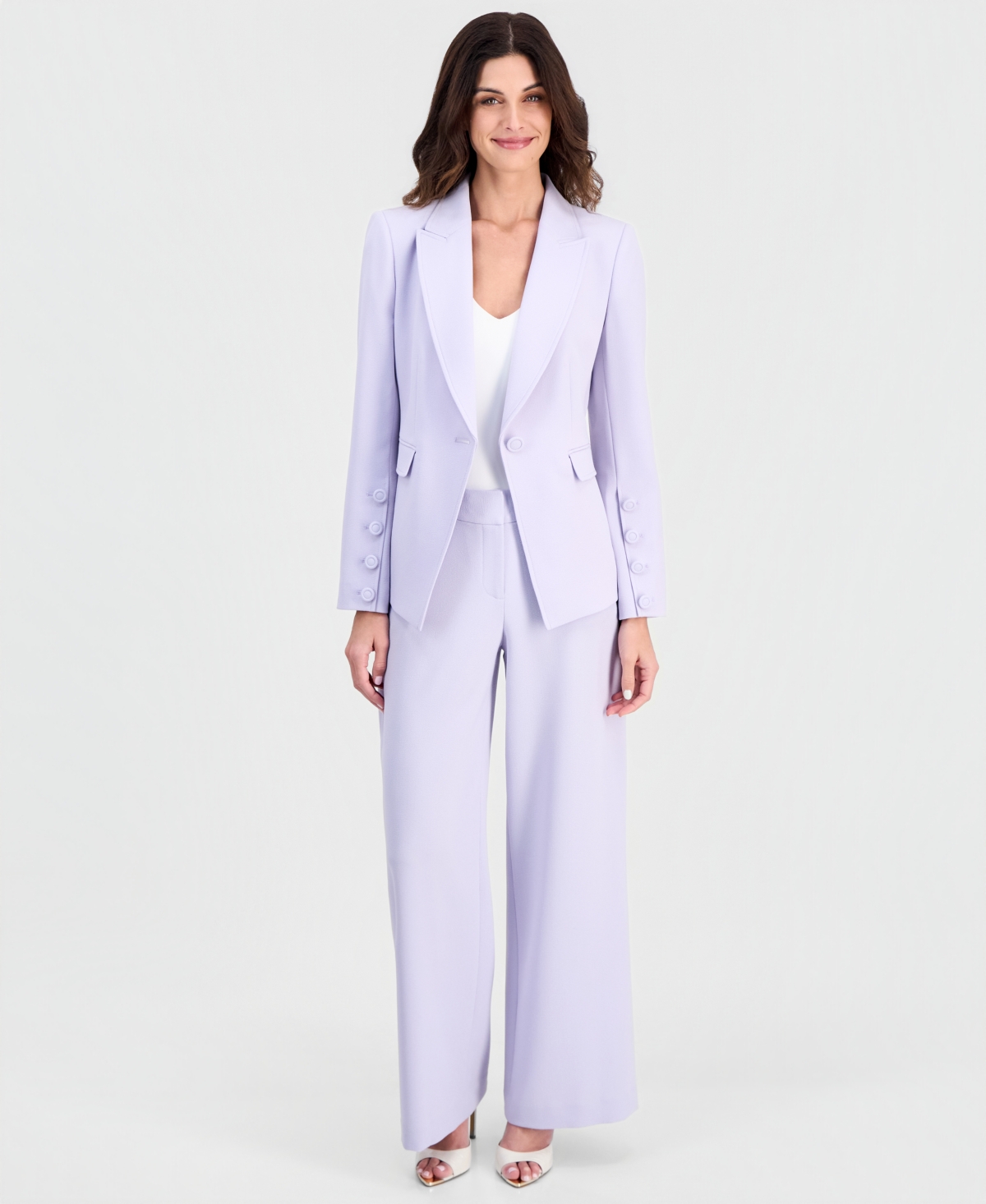 Click here for Tahari Asl Womens One-Button Peak-Lapel Blazer - S... prices
