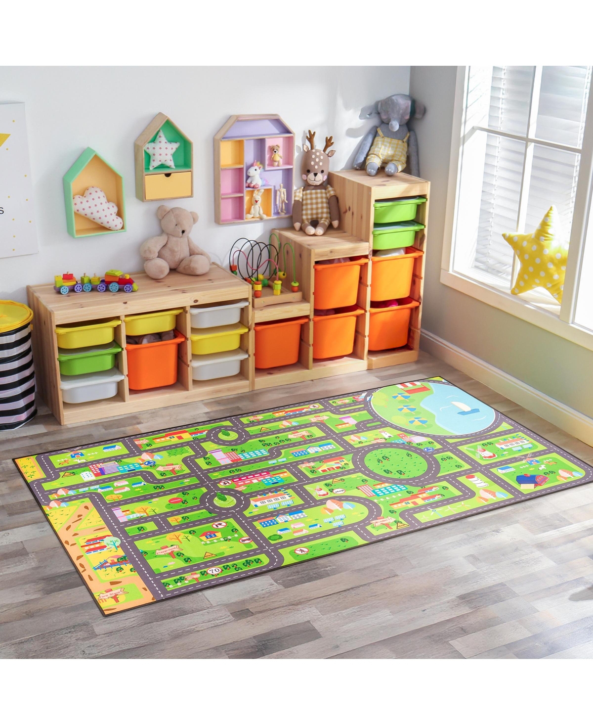 Click here for Sorbus 32"x60" City Roads Themed Washabl... prices