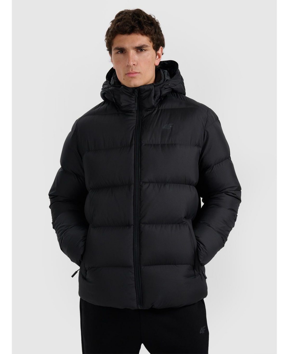 Click here for 4F Mens down jacket with natural filling - black prices