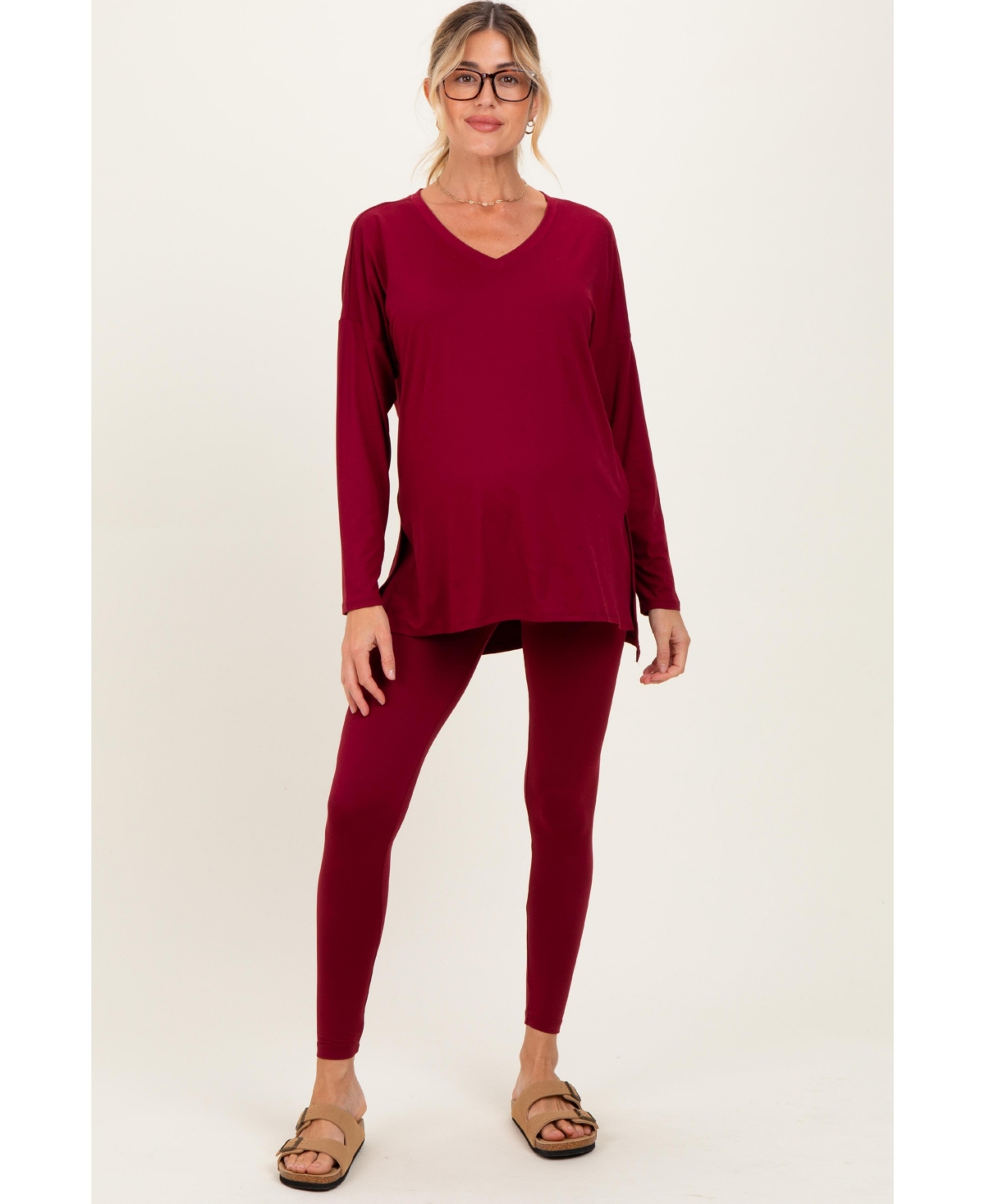 Click here for Pinkblush Maternity Brushed Knit Oversized Top and... prices