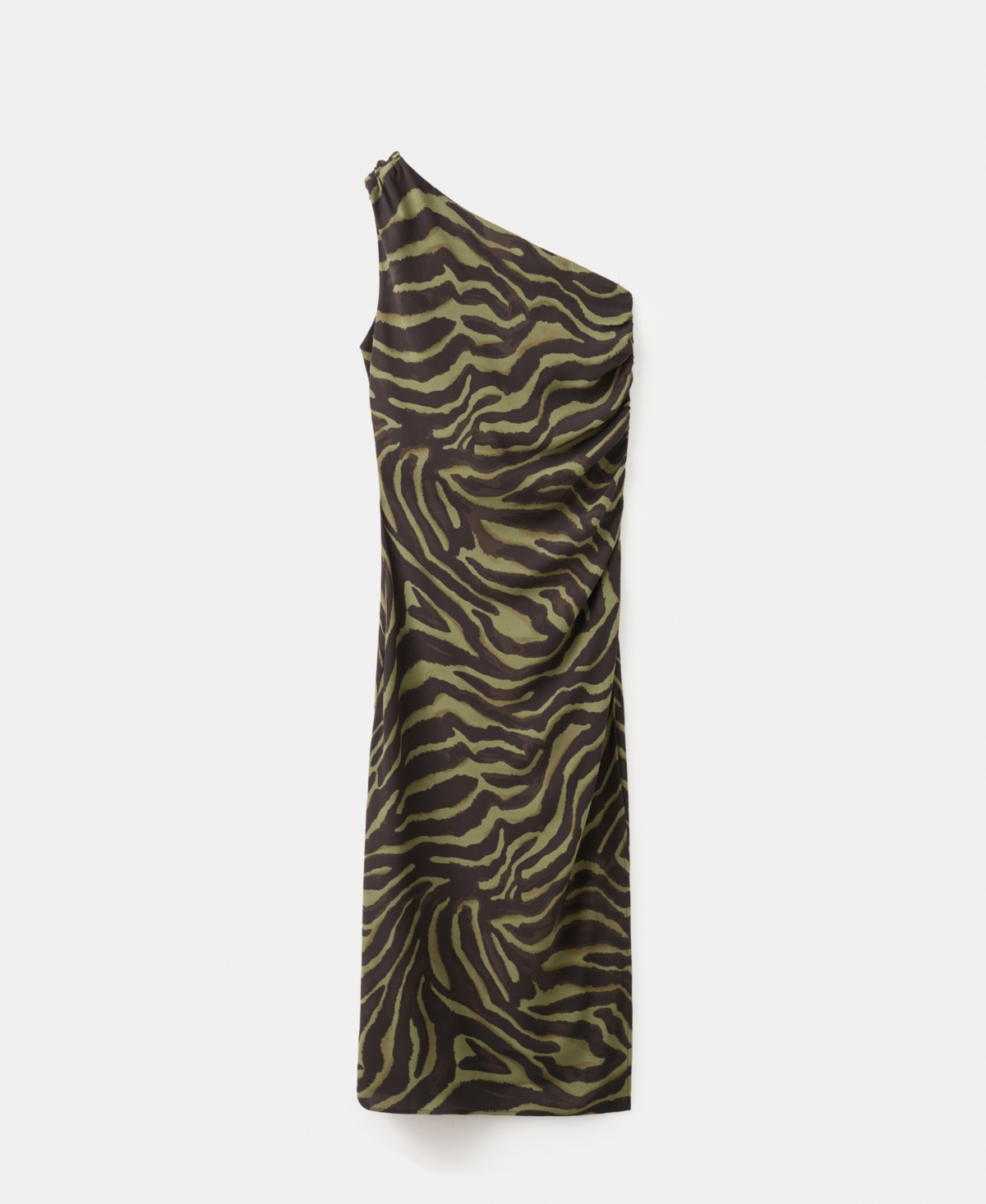 Click here for Mango Womens Printed Asymmetrical Dress - Green prices