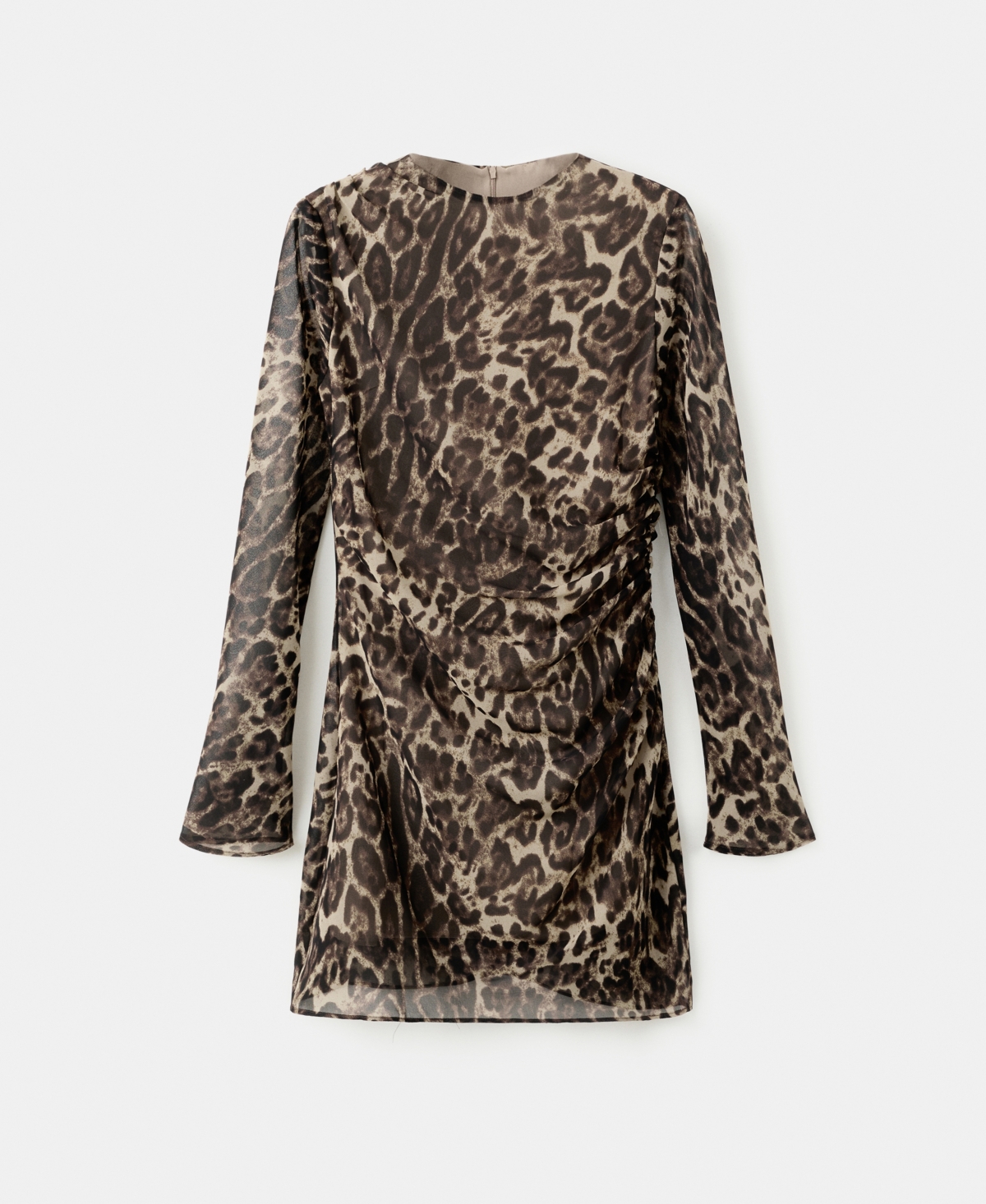 Click here for Mango Womens Draped Detail Leopard-Print Dress - B... prices