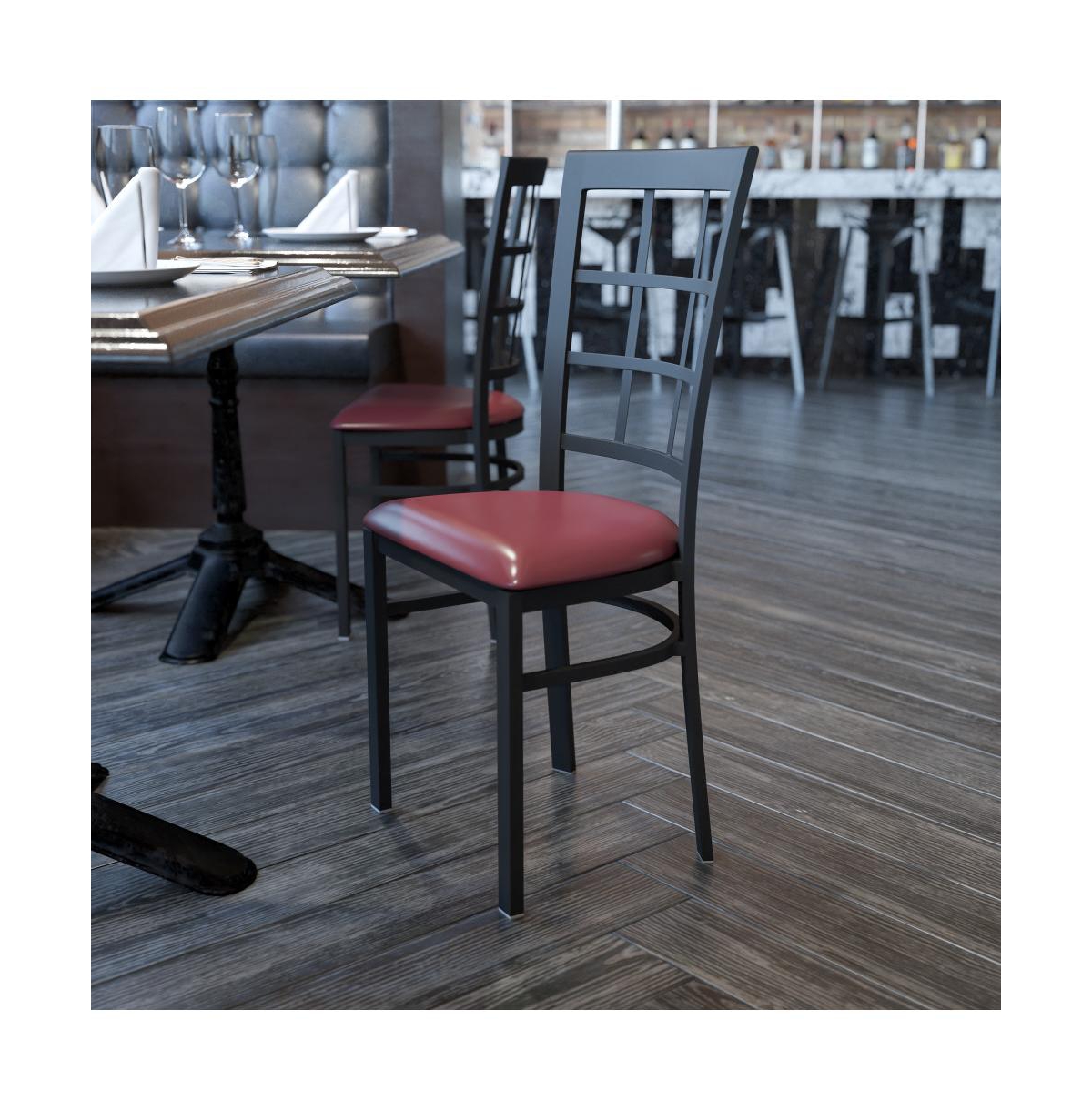 Click here for Emma+Oliver Window Back Metal Restaurant Dining Ch... prices