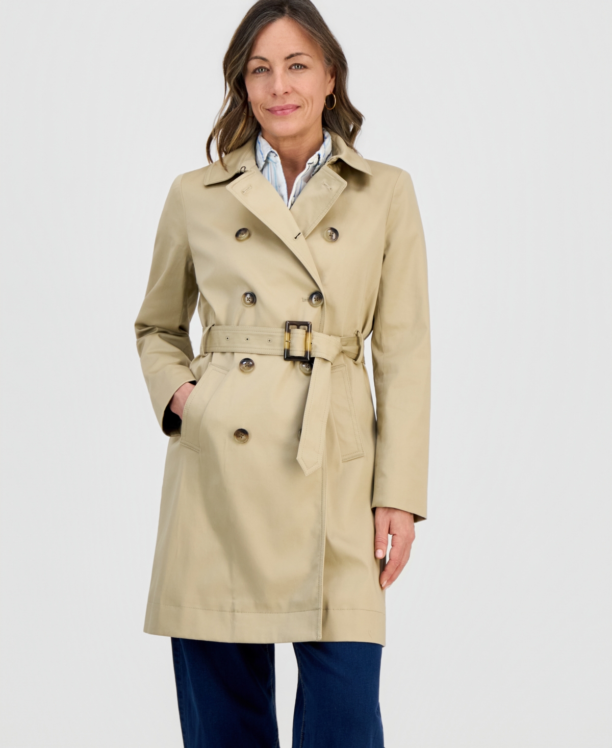 Click here for Style & Co Petite Classic Trench Coat  Macys Exclu... prices