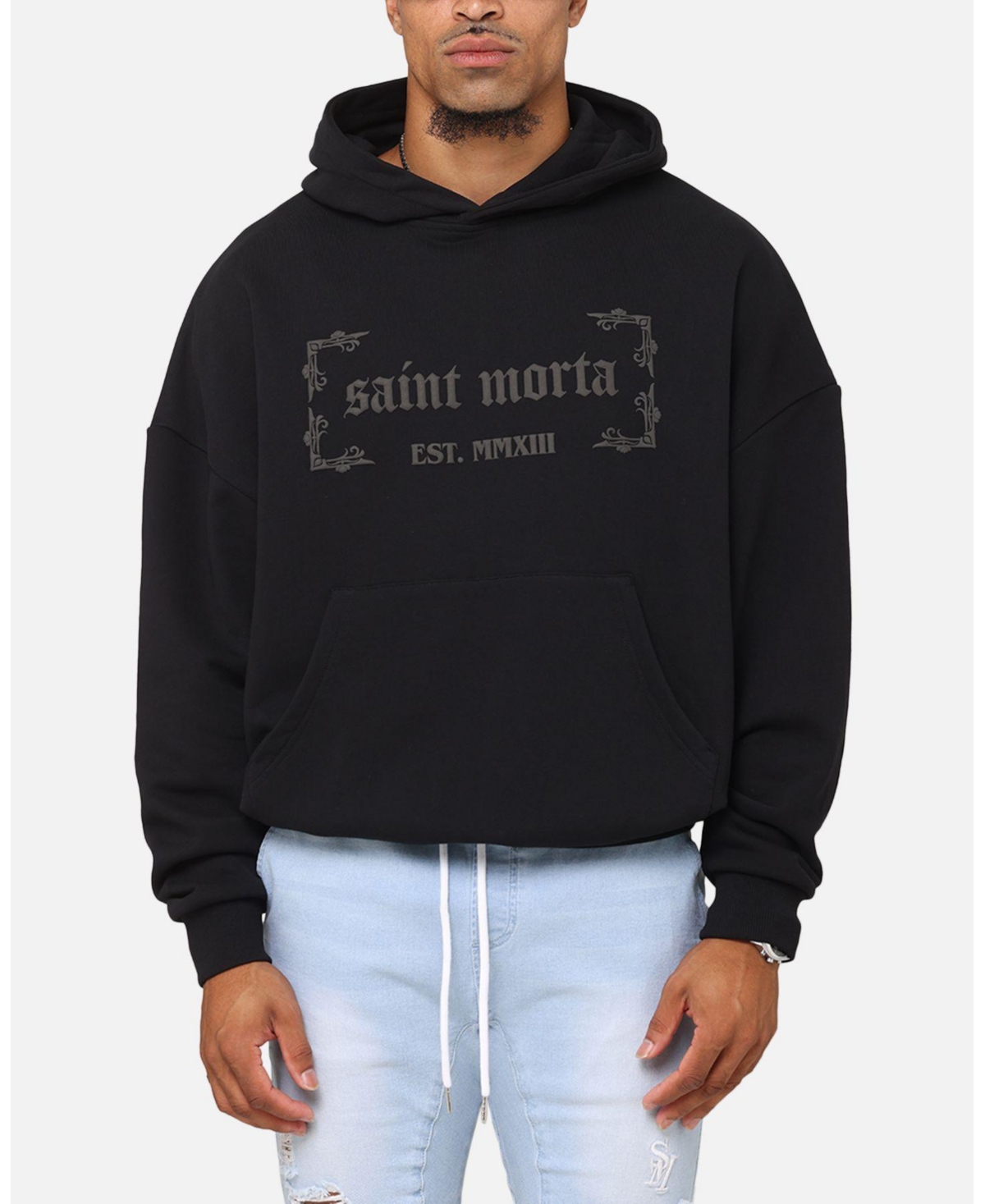 Click here for Saint Morta Mens Repentant Heart Boxy Hoodie prices