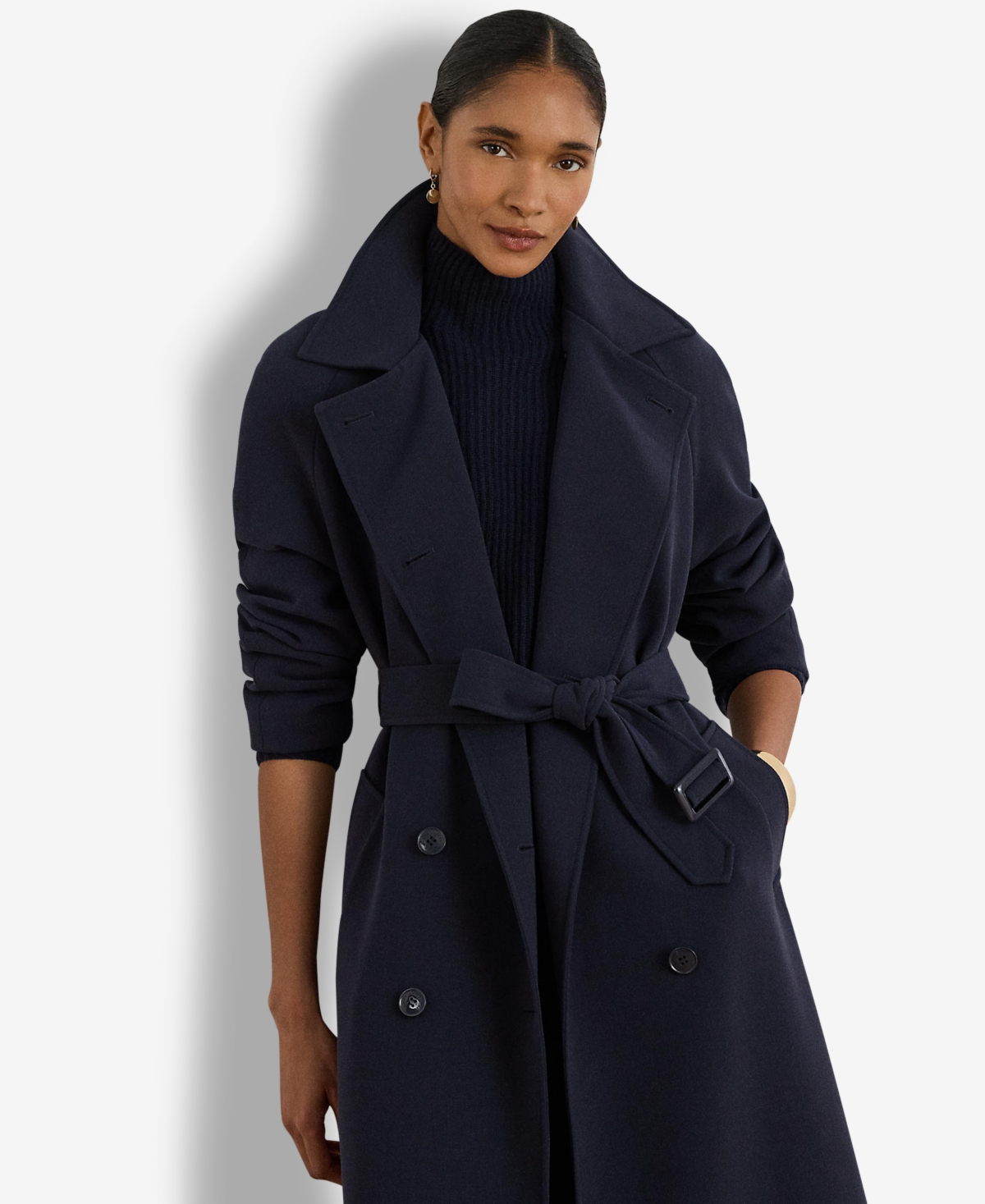 Click here for Lauren Ralph Lauren Womens Double Breasted Belted... prices