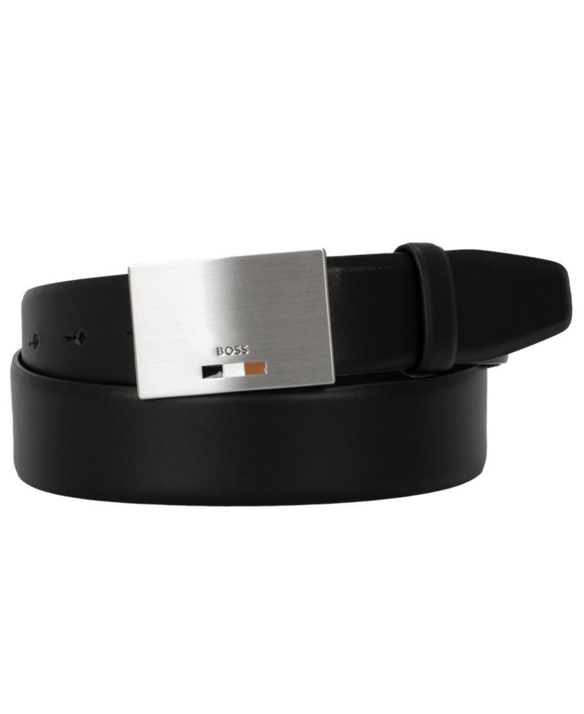 Click here for Boss Mens Smooth Leather Casual Belt - Black prices