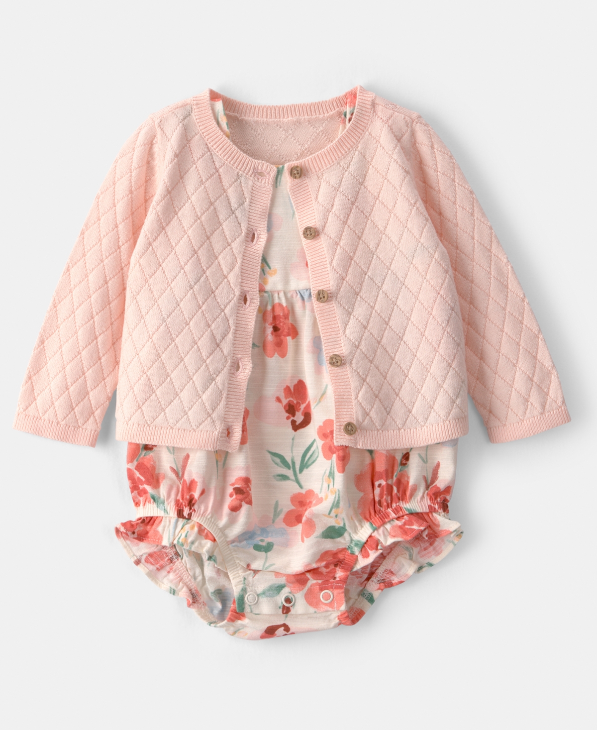 Click here for Carters Baby Girls Crewneck Cardigan and Floral Bu... prices