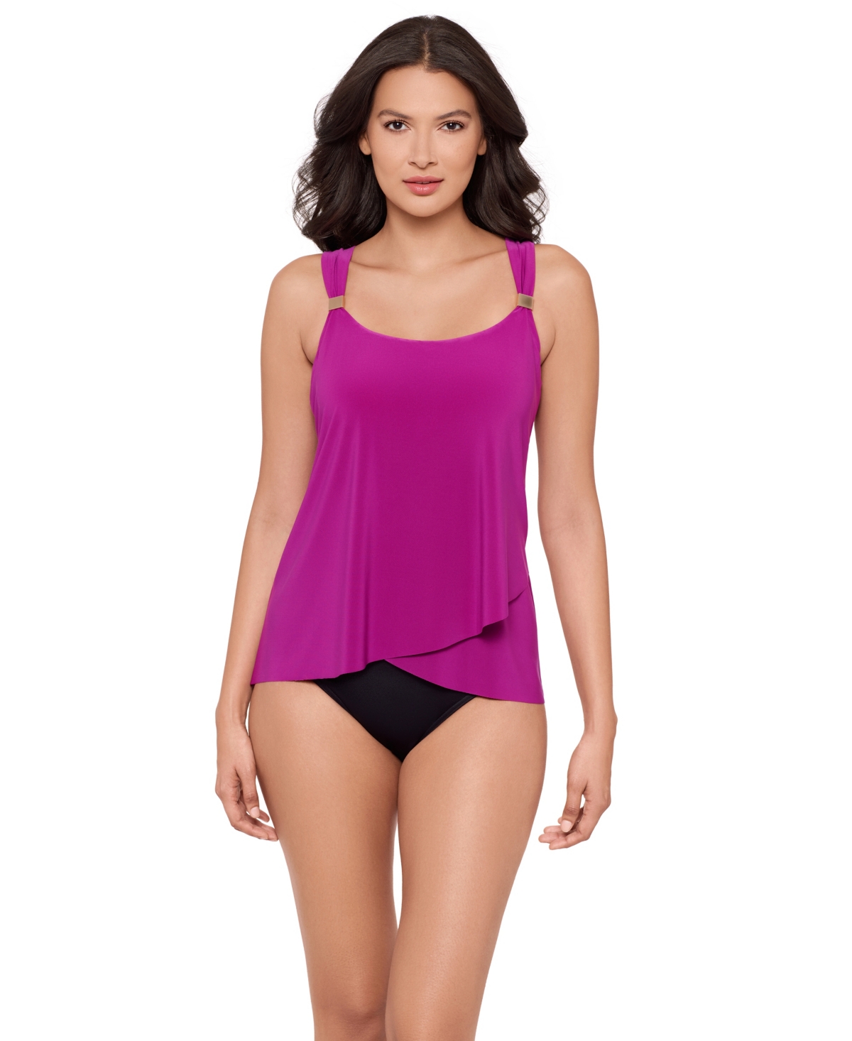 Click here for Miraclesuit Razzle Dazzle Underwire Tankini Top -... prices
