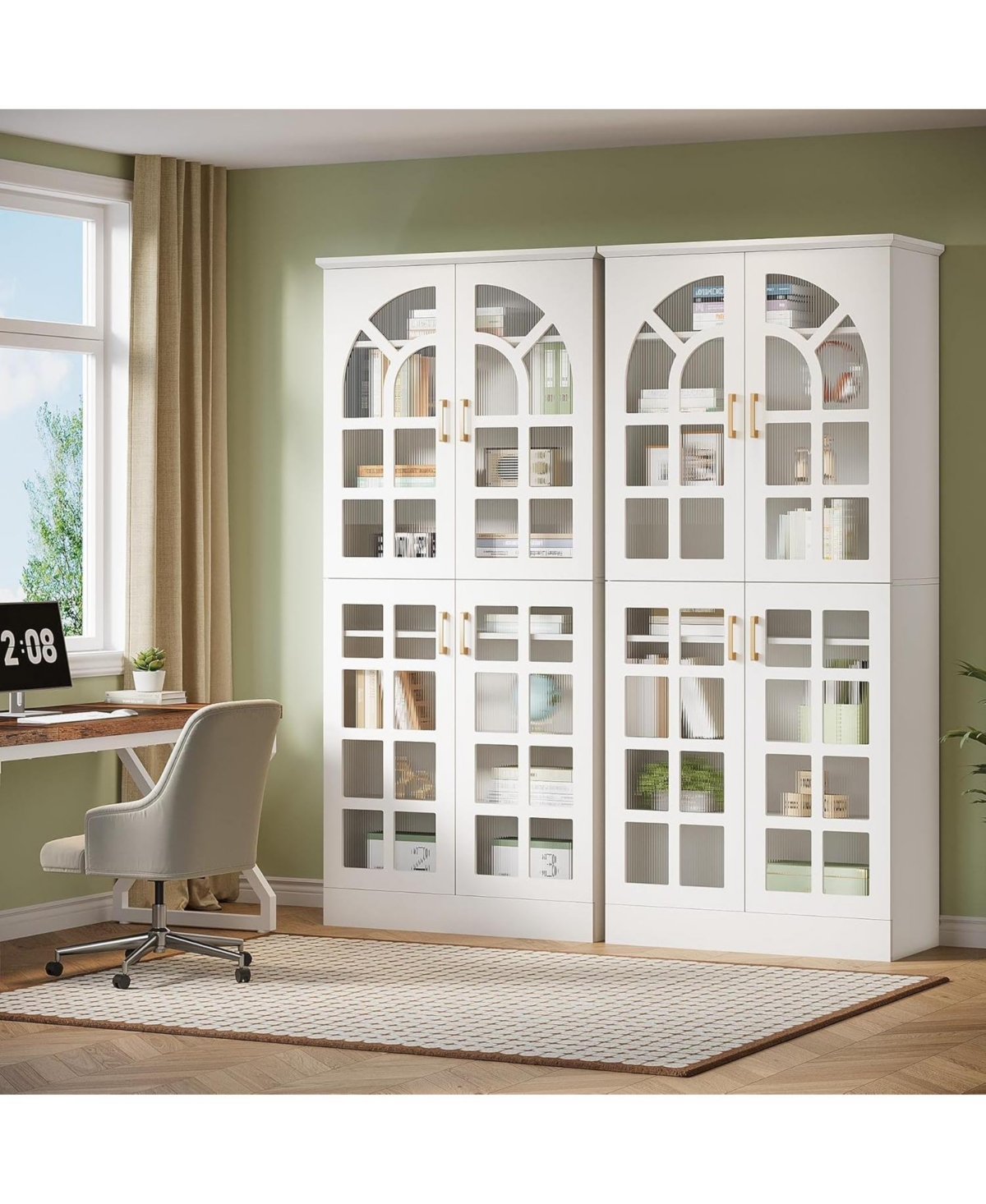 Click here for Tribesigns 8-Tier Bookshelf with Doors and Led Lig... prices