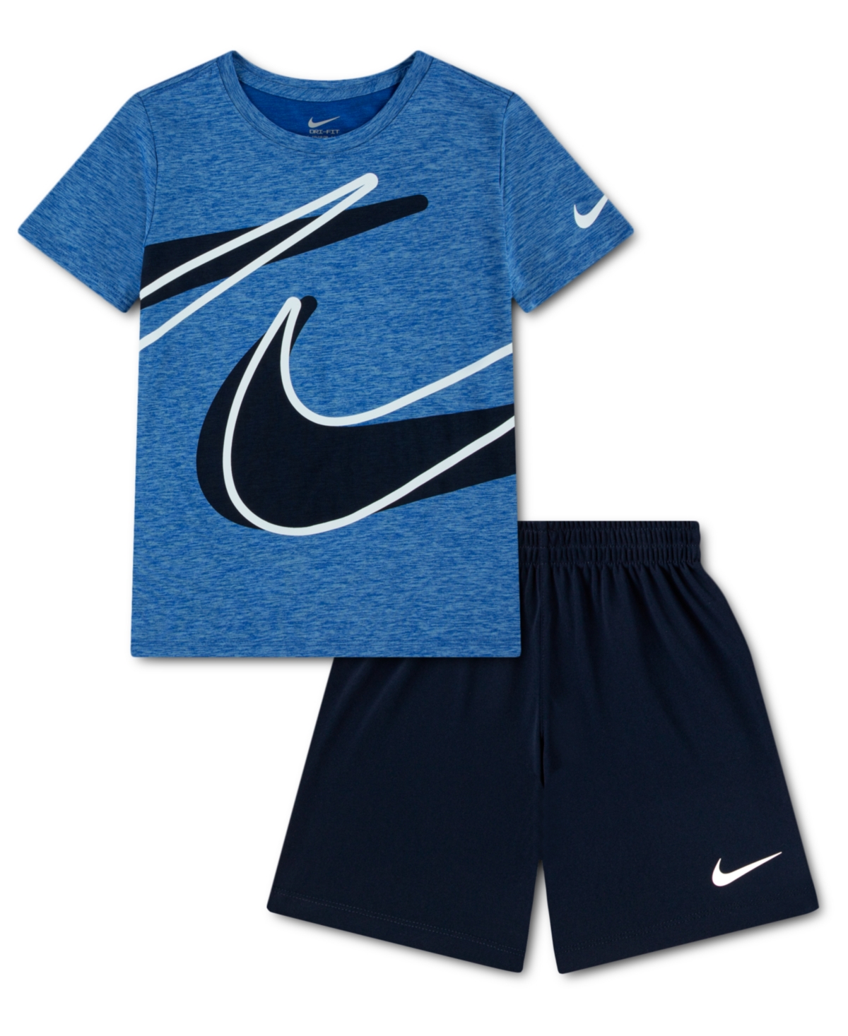 Click here for Nike Little Boys Dri-fit Swoosh T-shirt and Shorts... prices