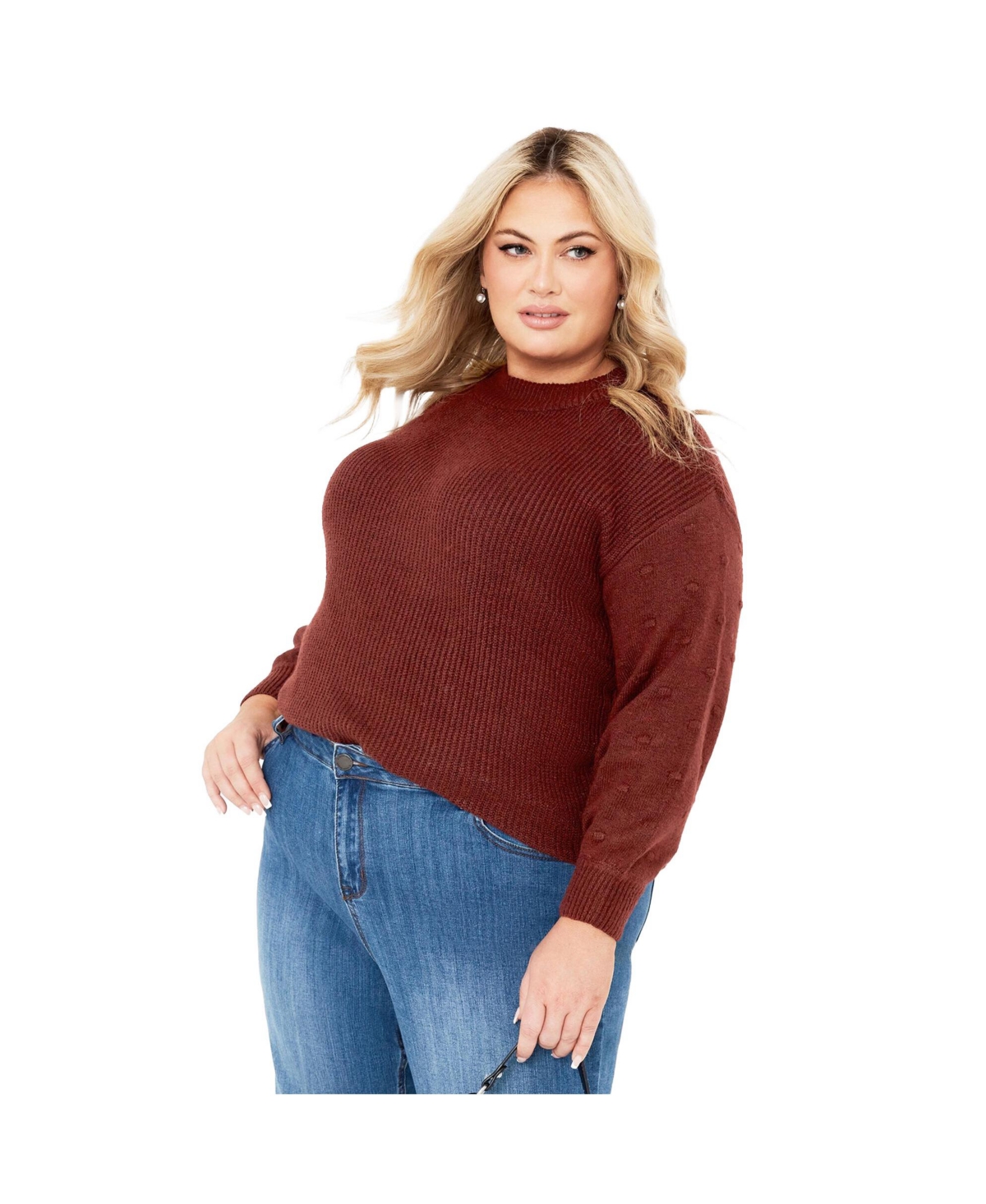 Click here for Avenue Womens Paige Sweater - Merlot prices