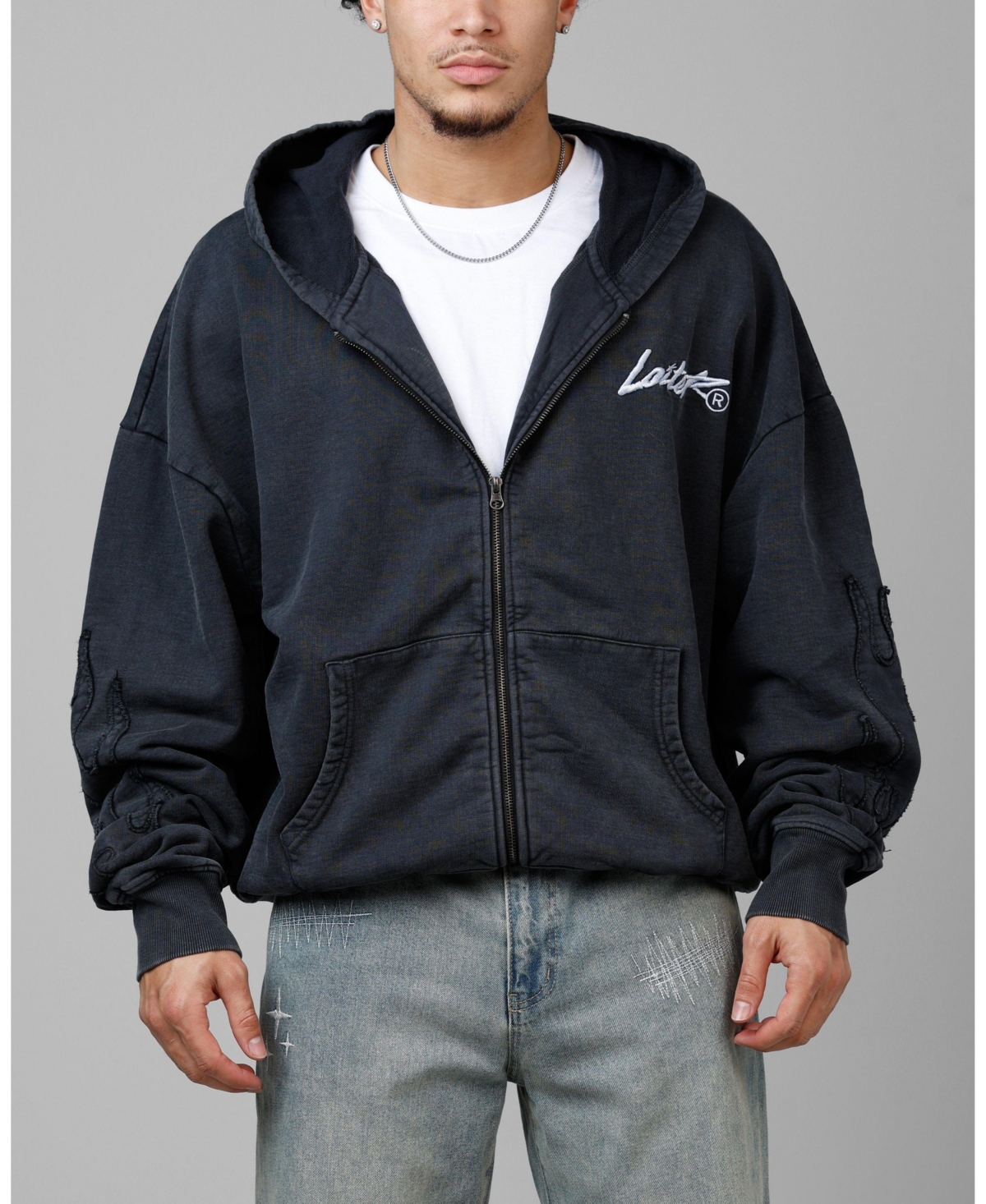 Click here for Loiter Mens Inferno Hoodie Washed Black - Black prices