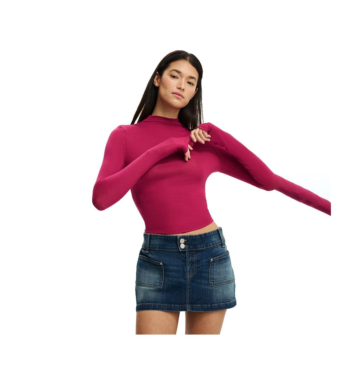 Click here for Cotton On Womens Base Layer Mock Neck Long Sleeve... prices