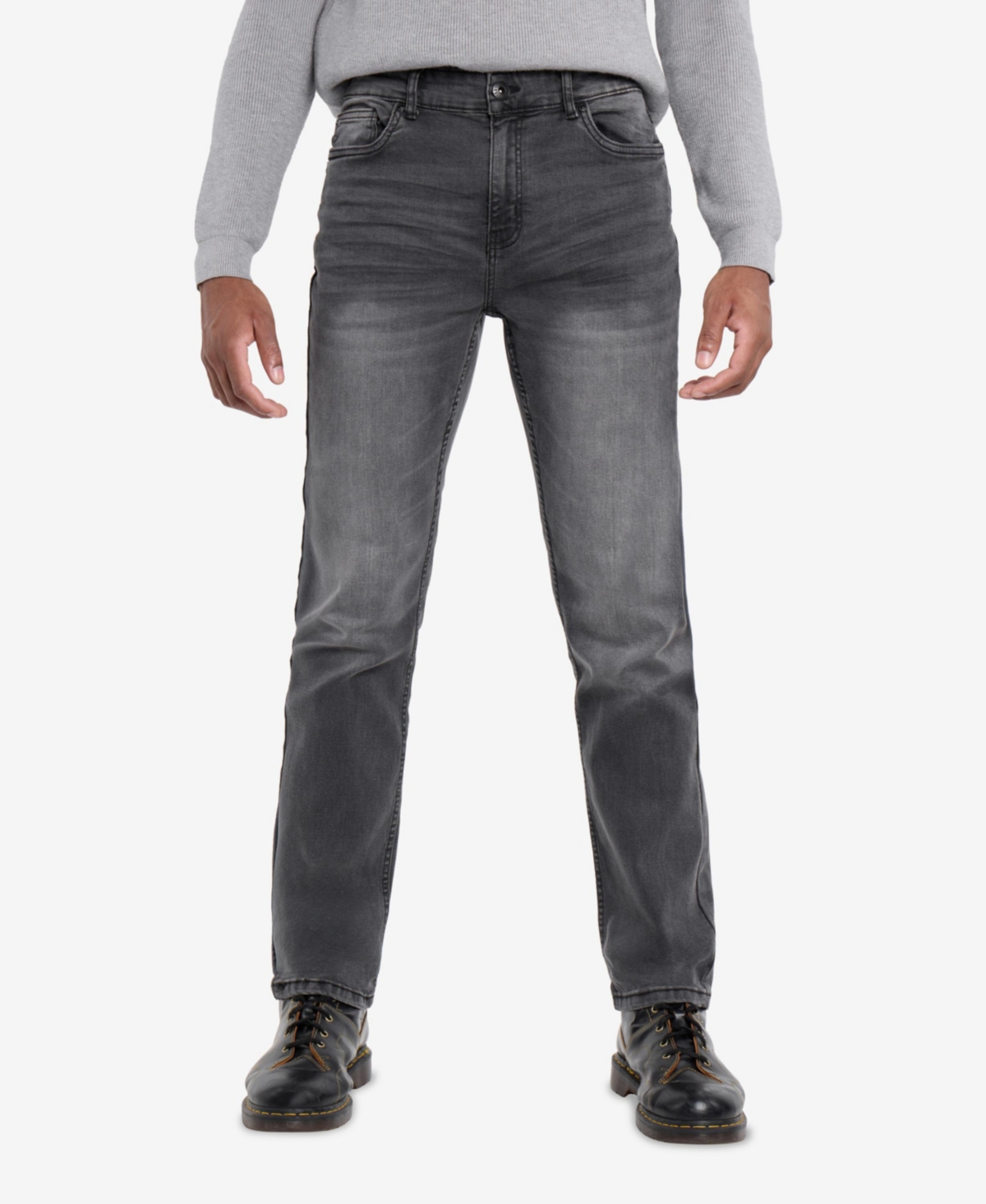 Click here for Cultura Mens Pieced Pockets Slim Fit Jeans - Grey... prices