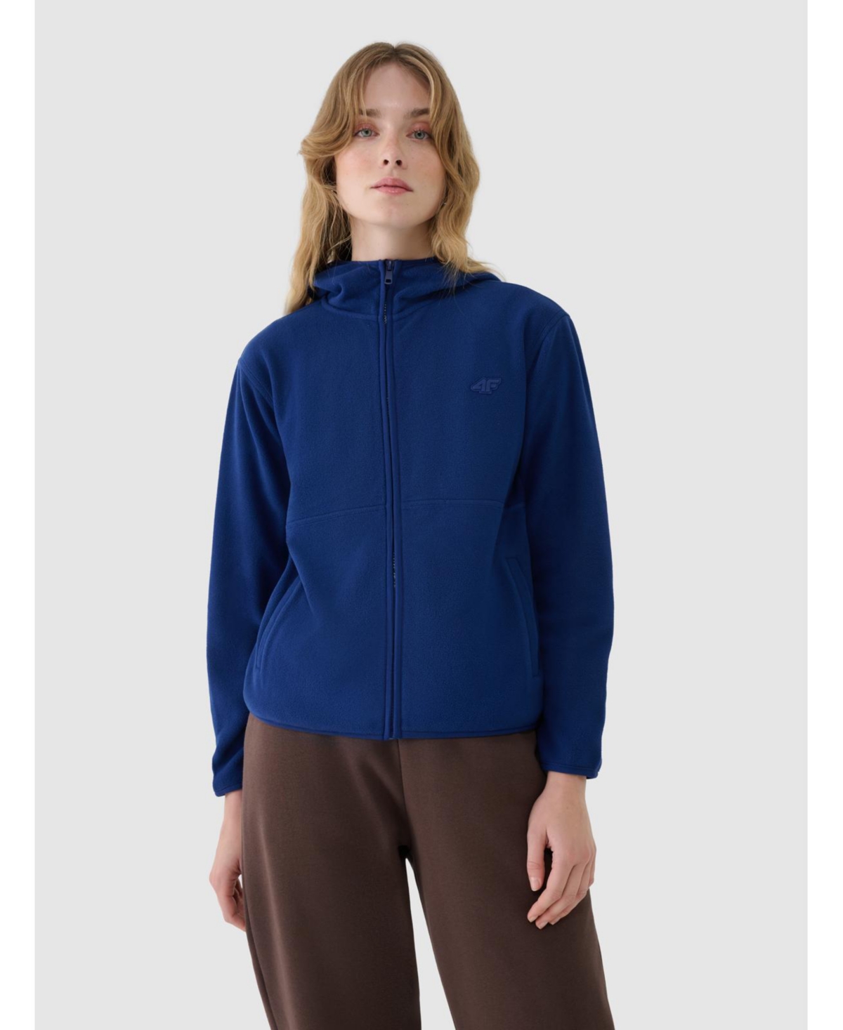 Click here for 4F Womens regular hooded fleece - navy blue - Navy prices