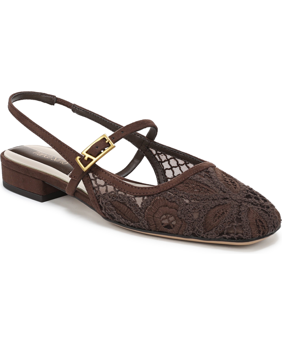 Click here for Franco Sarto Womens Destin Round Toe Slingback Fla... prices