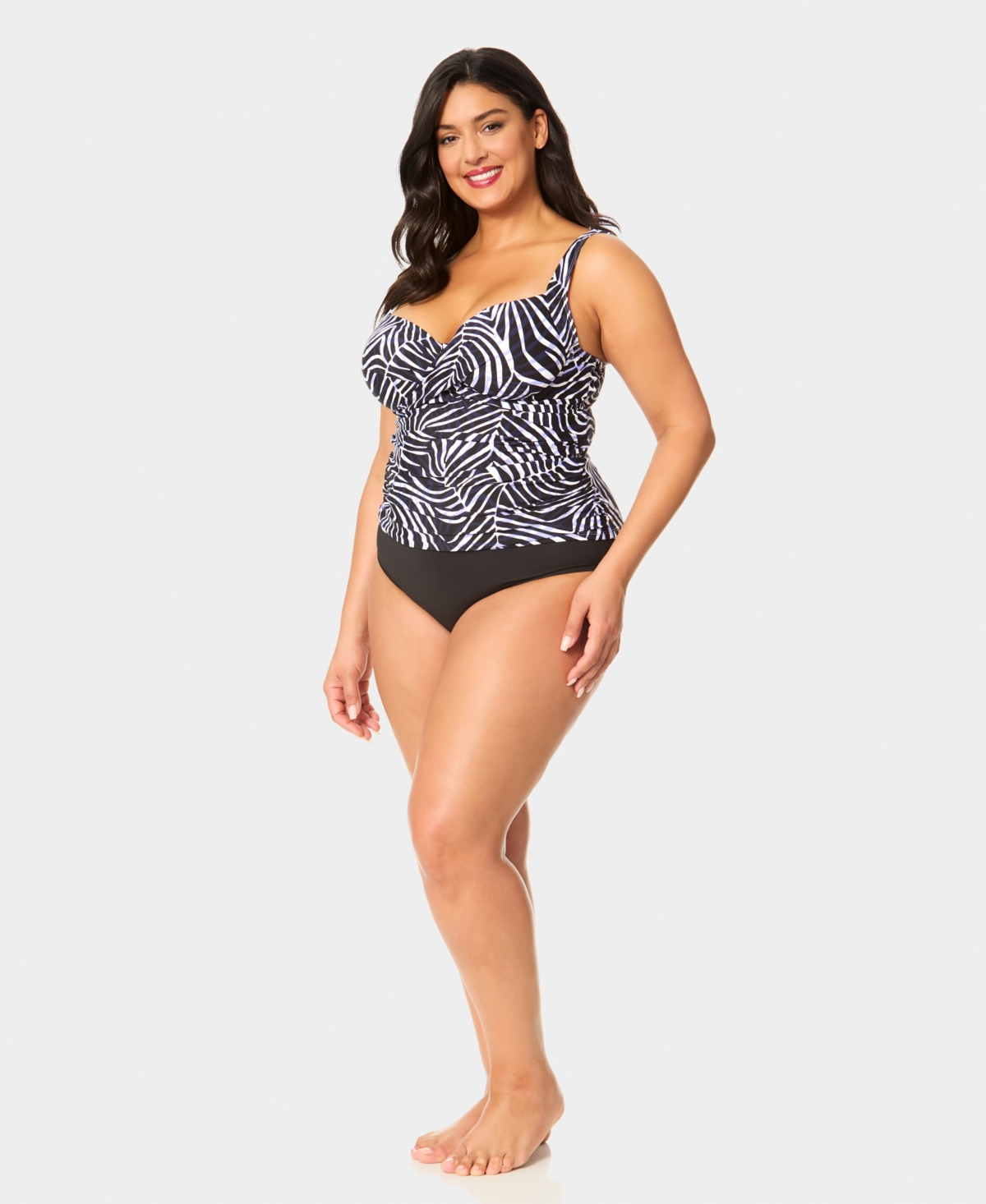 Click here for Anne Cole Plus Size Underwire Drape Front Pull-On... prices
