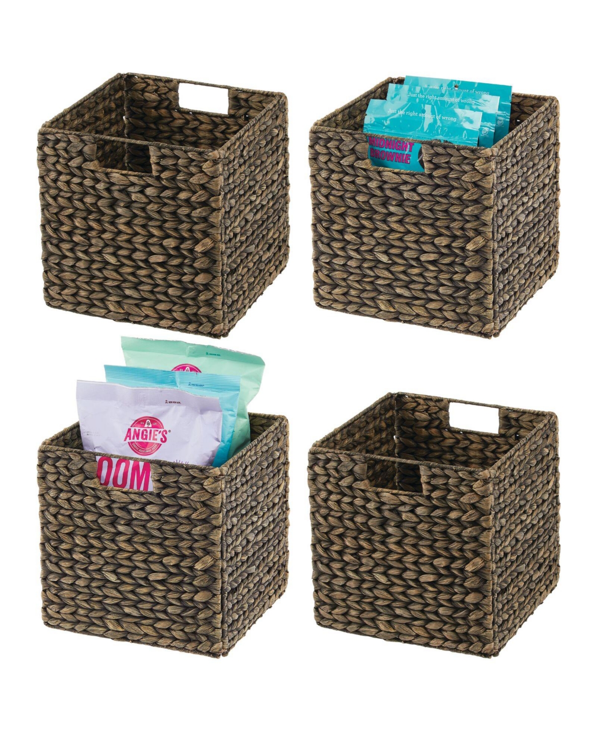 Click here for mDesign Woven Hyacinth Kitchen Storage Organizer B... prices