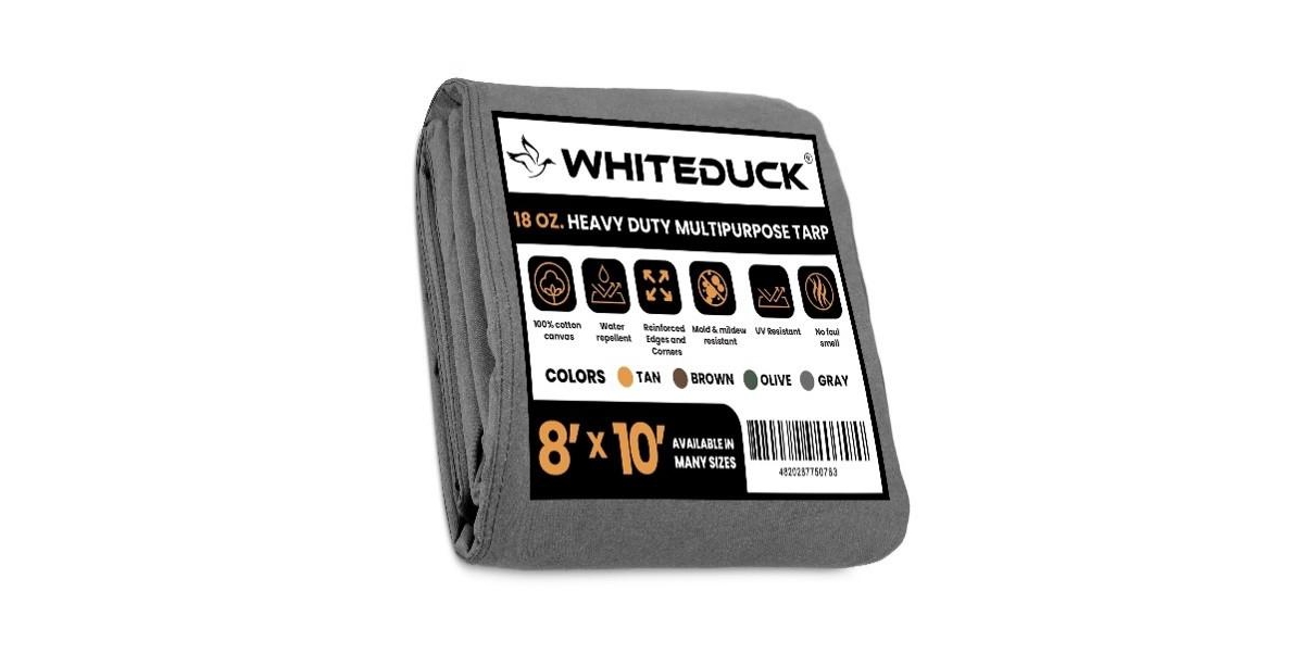 Click here for White Duck Outdoors 18 oz. Canvas Tarp 8x10 Gray prices