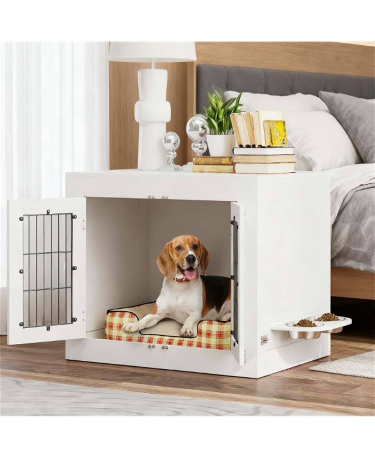 Click here for Aostirmotor Dog Crate Furniture with 360° Rot... prices