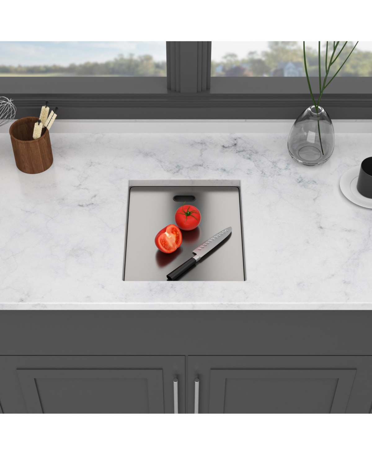 Click here for flynama 15x17x9inch Undermount Bar Sink with Foldi... prices