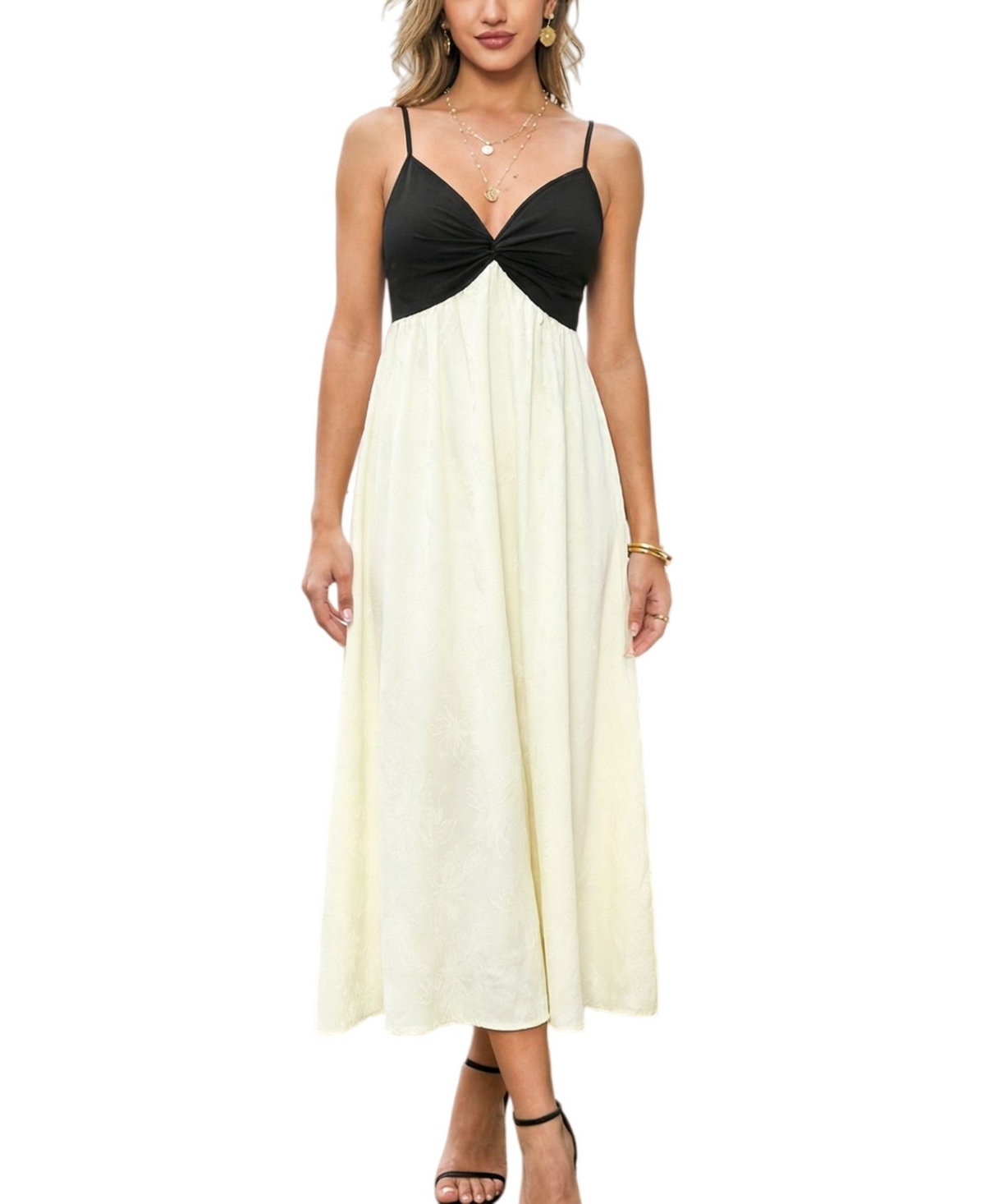 Click here for Cupshe Womens Matinee Two-Toned Maxi Beach Dress -... prices