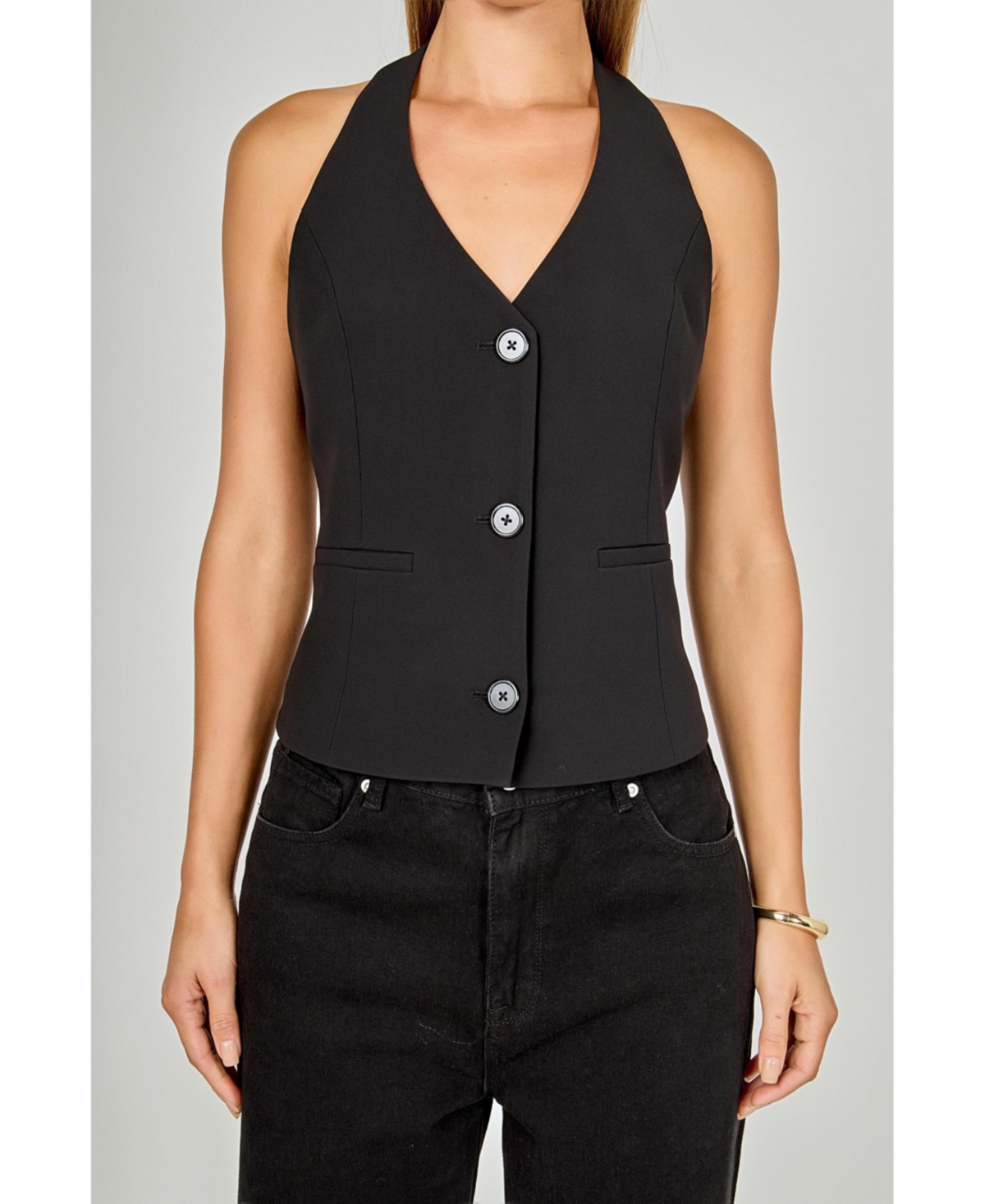 Click here for endless rose Womens Halter Neck Open Back A-Line V... prices