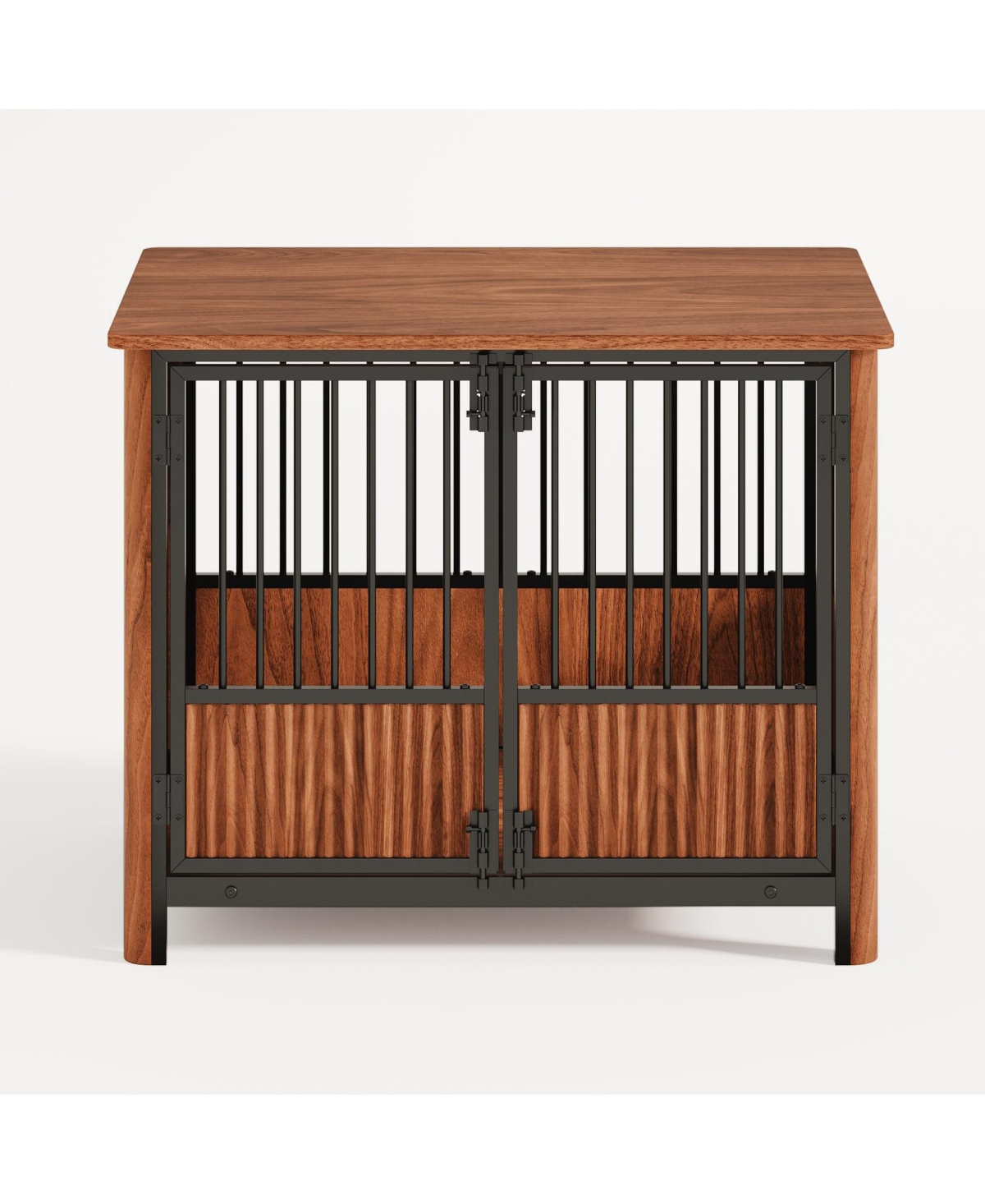 Click here for Runesay 31.5 Walnut Fluted Wood Furniture Style Do... prices